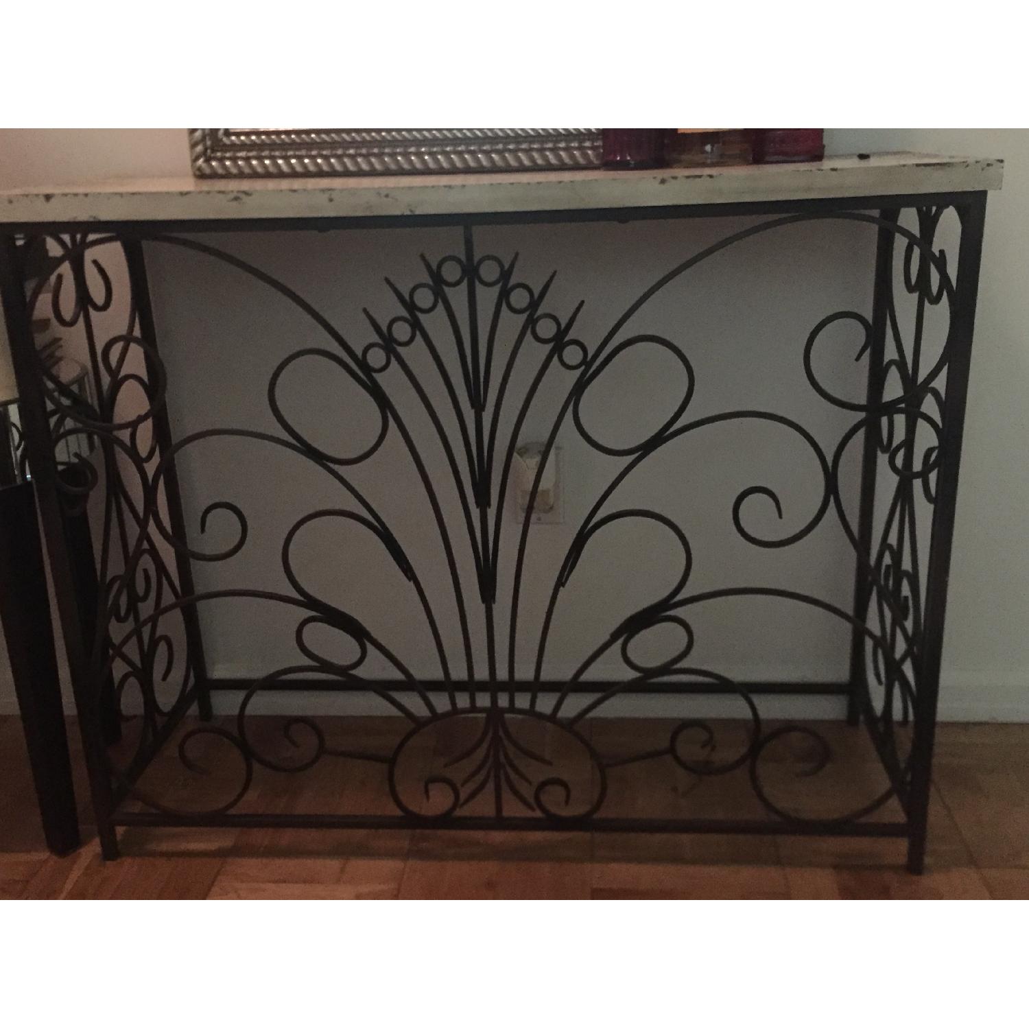 North Shore Furniture Northampton Wrought Iron Console Table - AptDeco