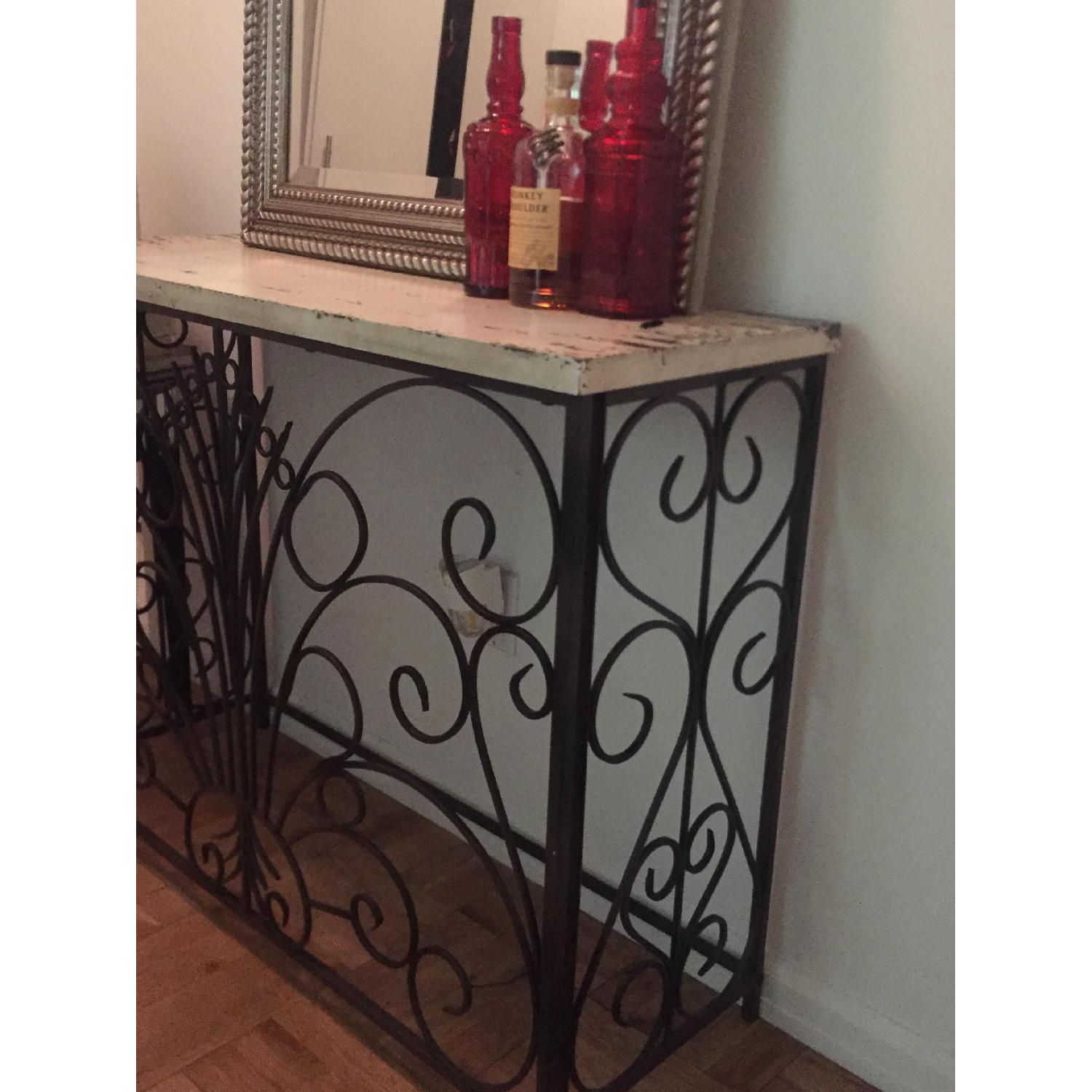 North Shore Furniture Northampton Wrought Iron Console Table - AptDeco
