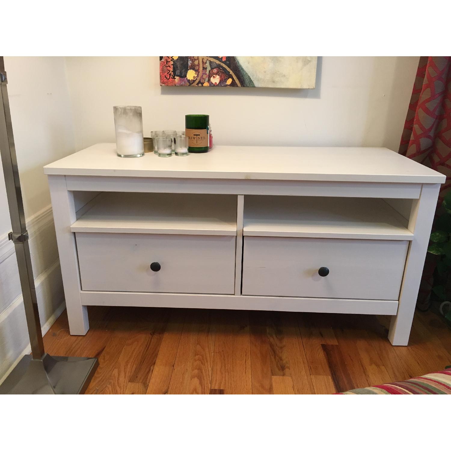 Ikea Hemnes White TV Unit - AptDeco