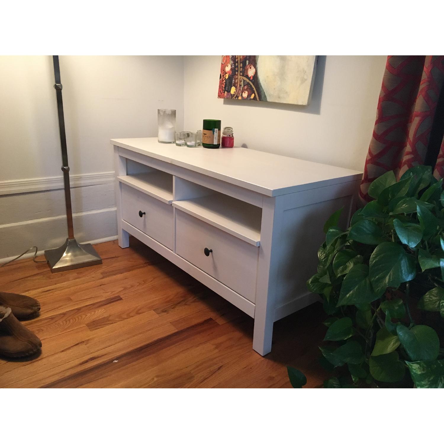 Ikea Hemnes White TV Unit - AptDeco