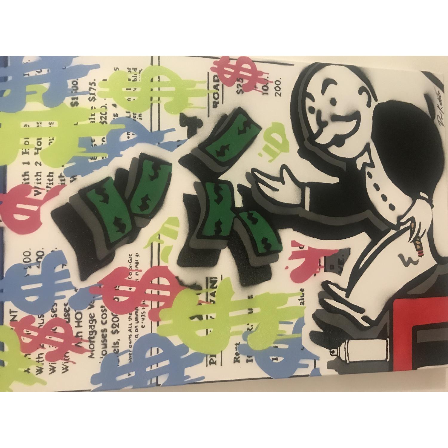 Throwing Money Graffiti Painting - AptDeco