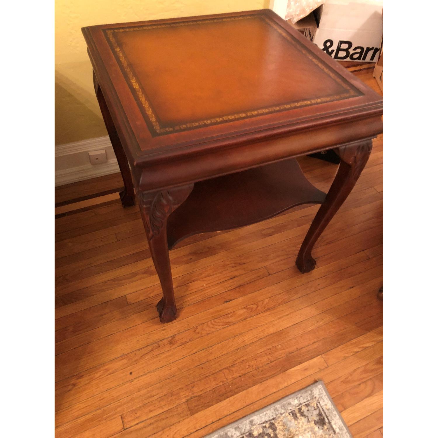 Antique Wood Side Table - AptDeco