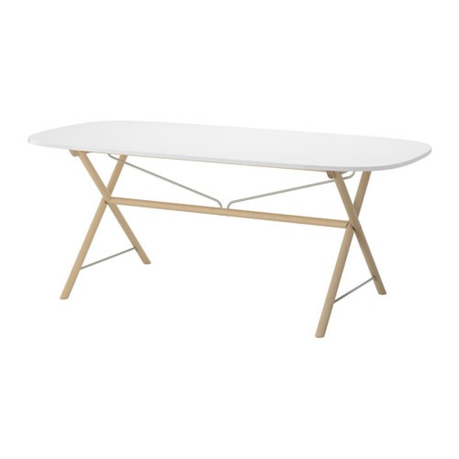 Ikea White Birch Table - AptDeco