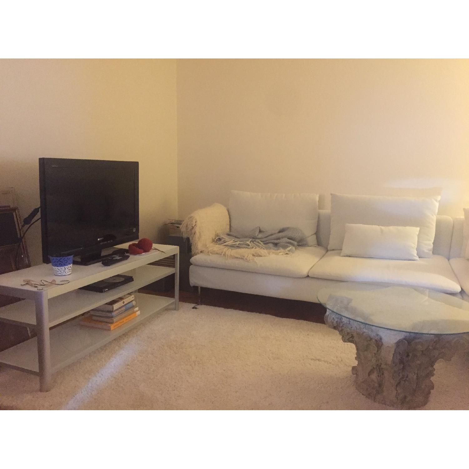 Ikea Soderhamn White 2-Piece Sectional Sofa - AptDeco