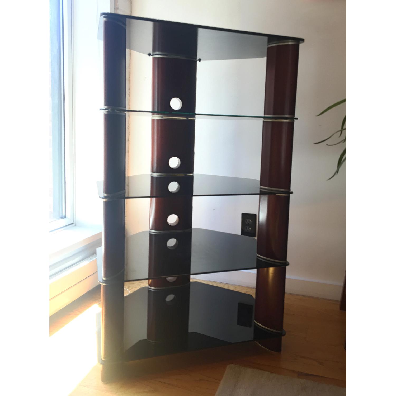 High End Audio Rack w/ Glass Shelves - AptDeco