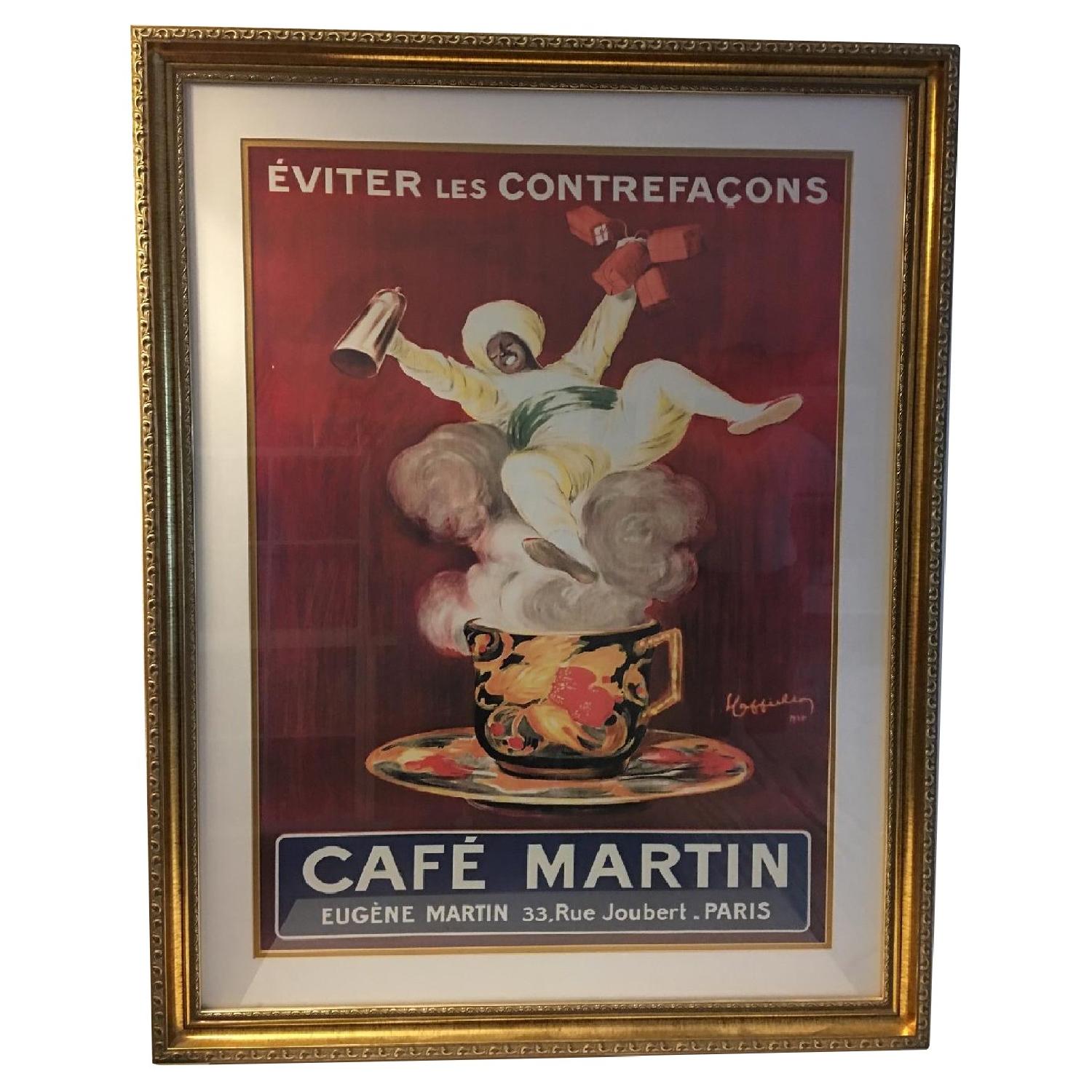Vintage Cafe Martin 1920s French Poster - AptDeco