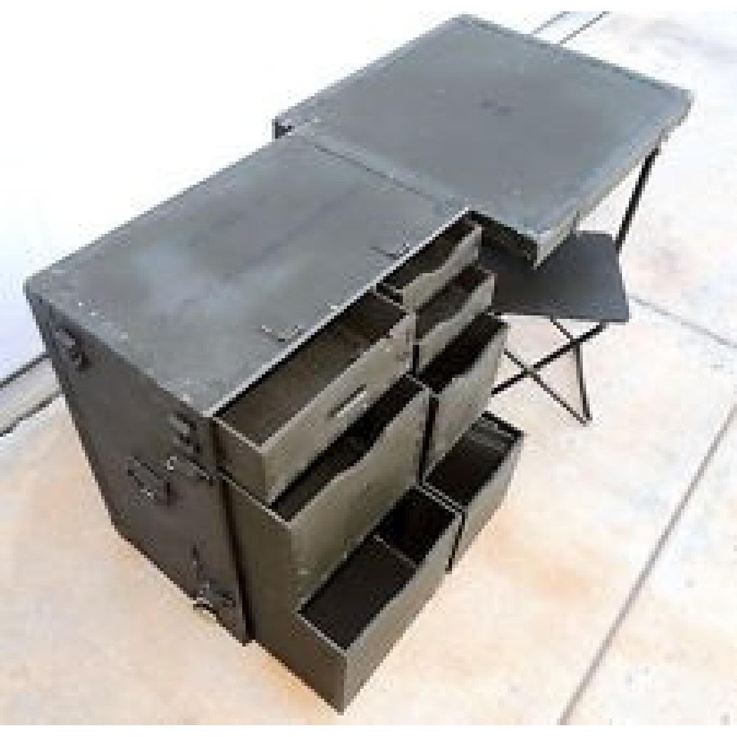 Vintage US Military Foldout Desk/Side Table - AptDeco