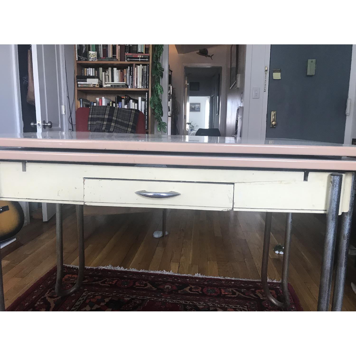 Vintage Enamel Top Kitchen Table - AptDeco