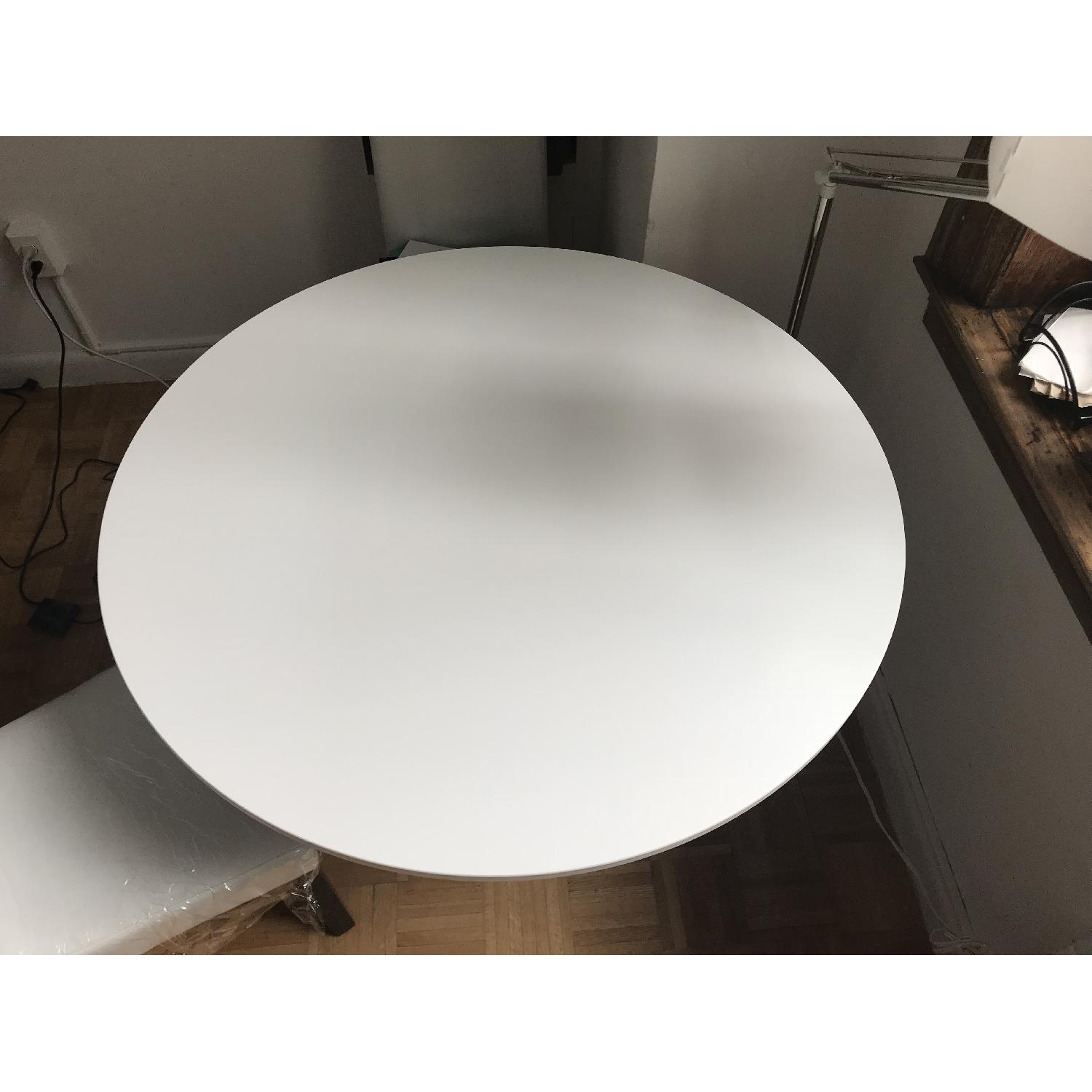 Ikea Docksta White Round Dining Table - AptDeco