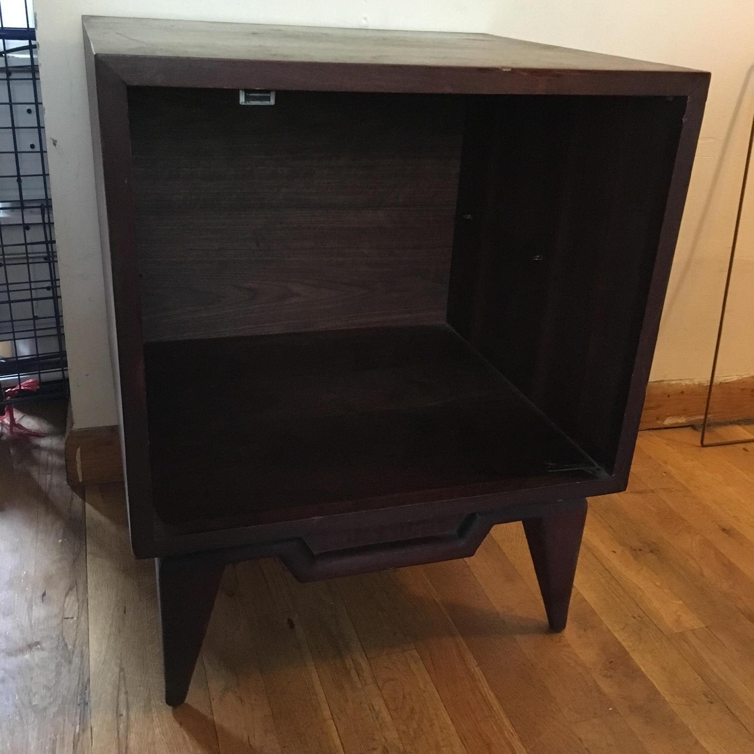 Mid-Century Modern Side Table/Record Cabinet - AptDeco