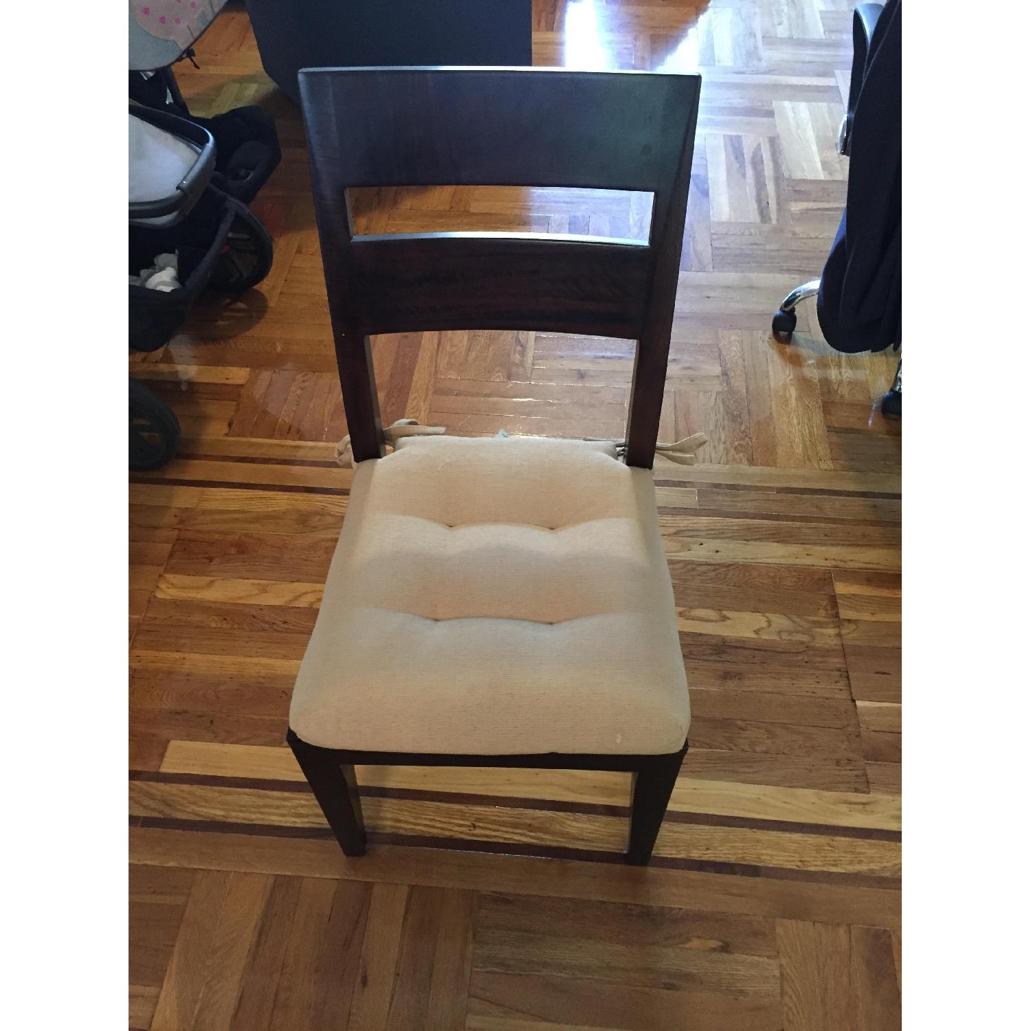 Crate & Barrel Basque Dining Chair in Java w/ Cushions - AptDeco