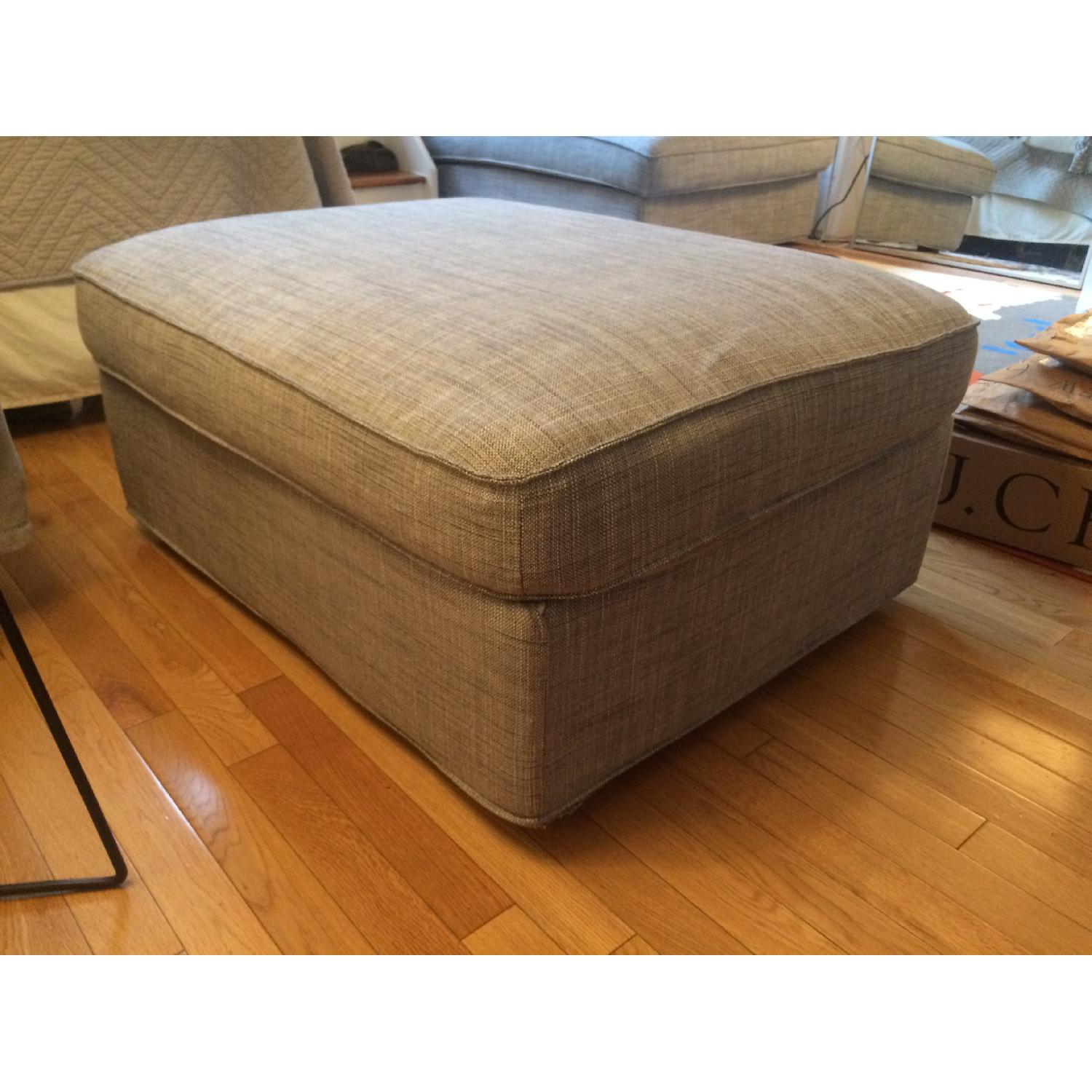 Ikea Kivik Ottoman in Isunda Gray - AptDeco