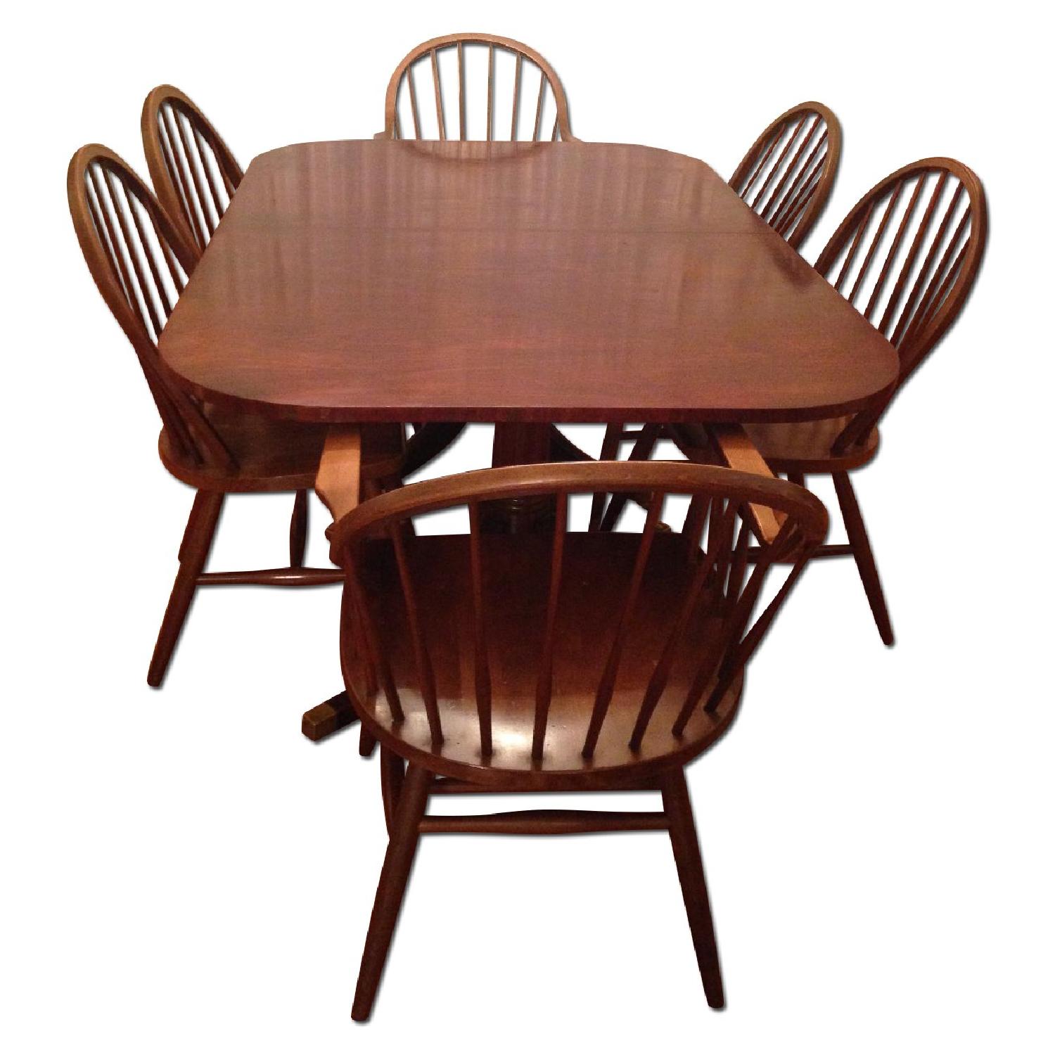 Extendable Mid Century Wooden Dining Set AptDeco