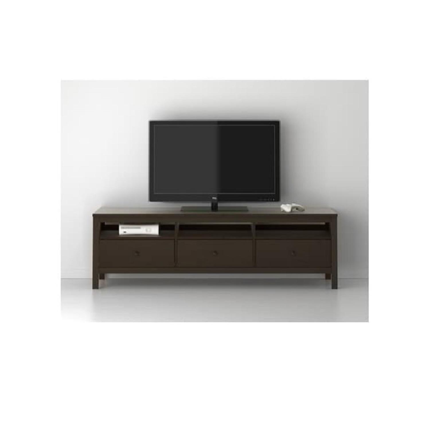 Ikea Hemnes TV Unit in Black-Brown - AptDeco