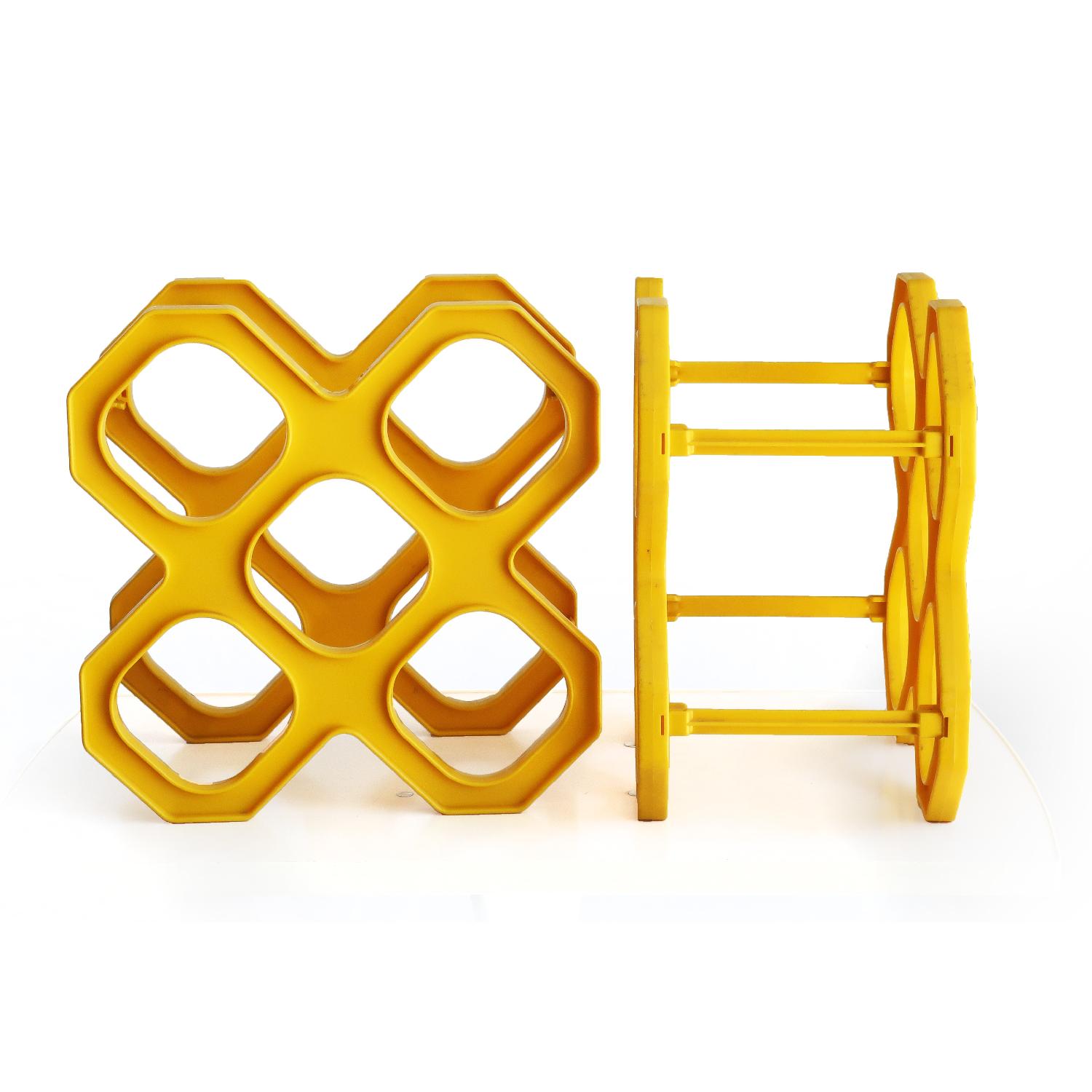 Vintage Yellow Wine Racks - AptDeco