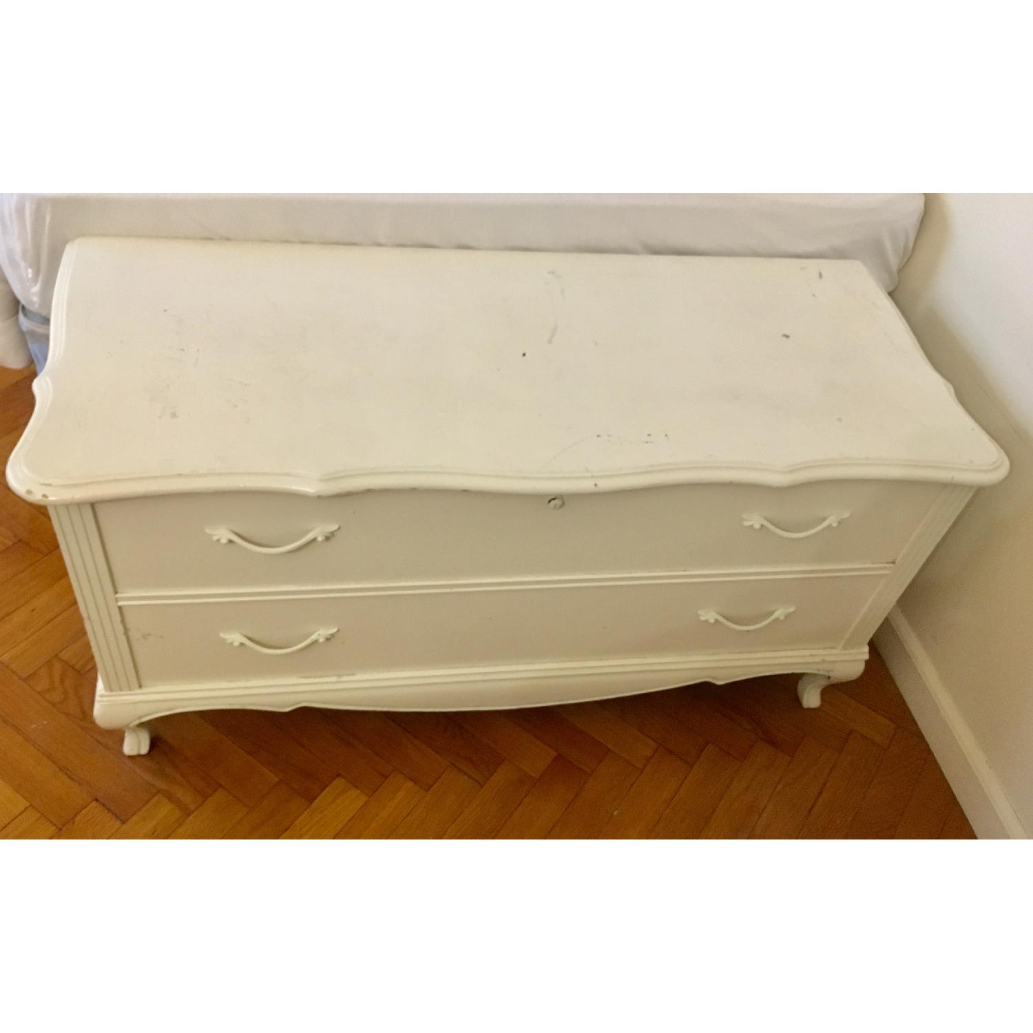 Antique White Trunk - AptDeco