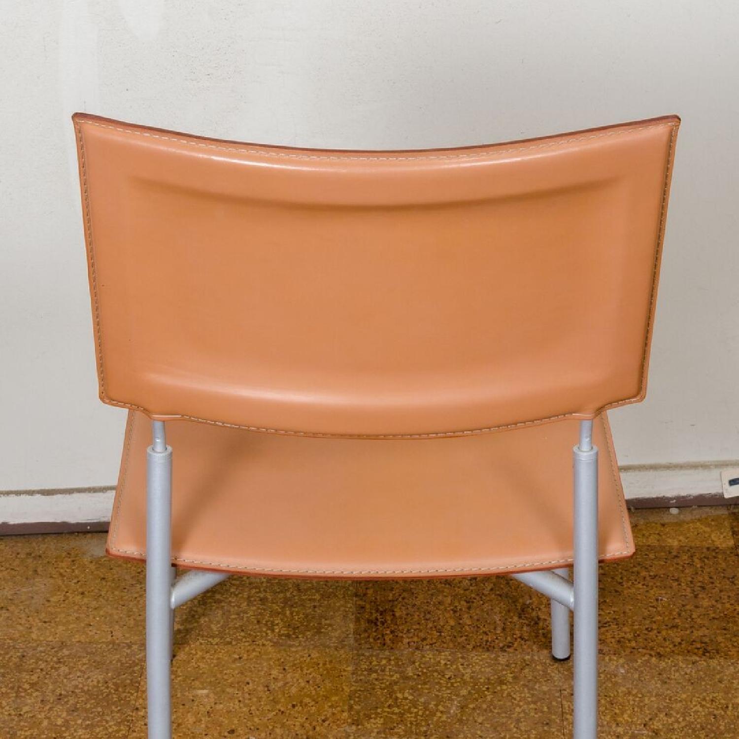 Knoll Italian Leather Dining Chairs - AptDeco