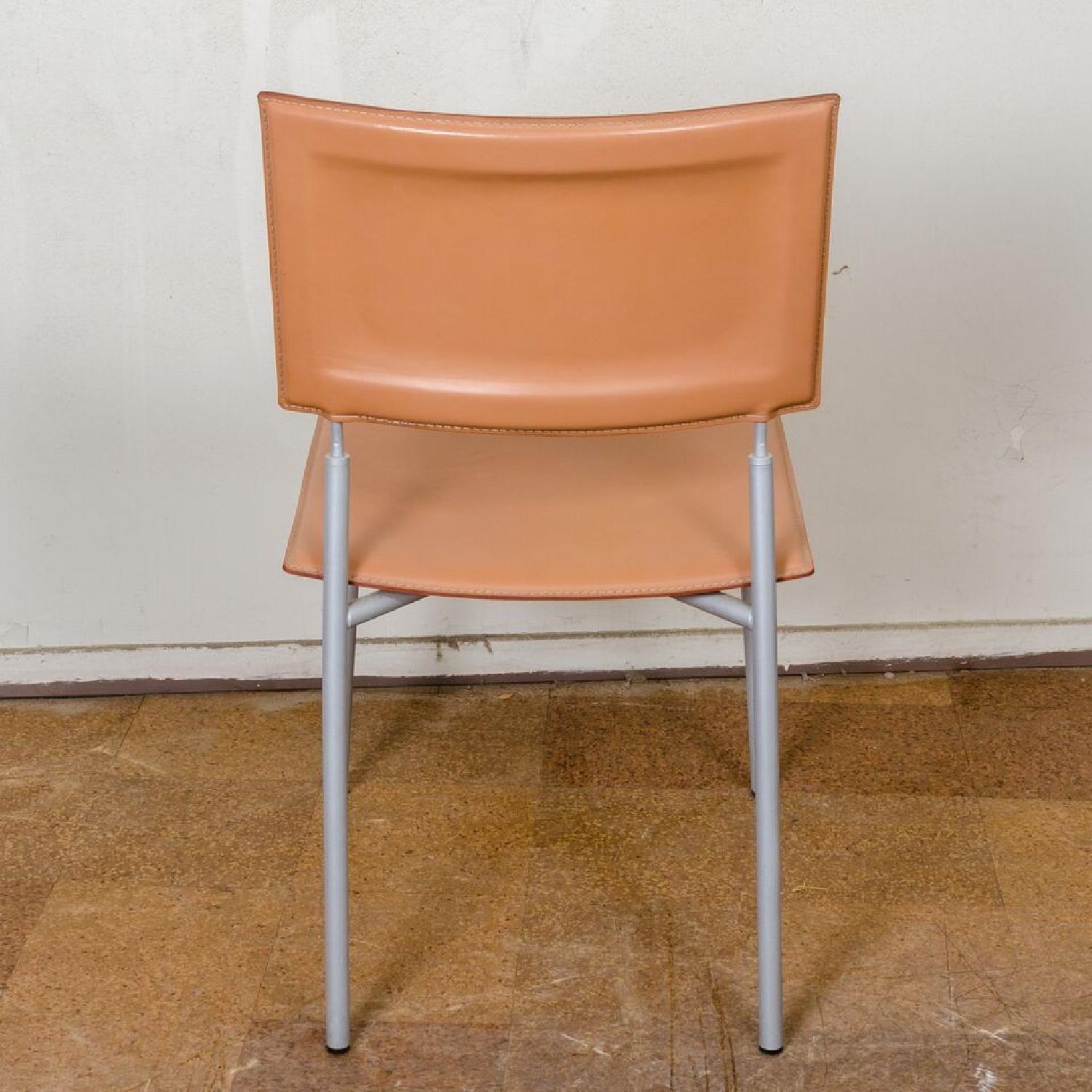 Knoll Italian Leather Dining Chairs - AptDeco