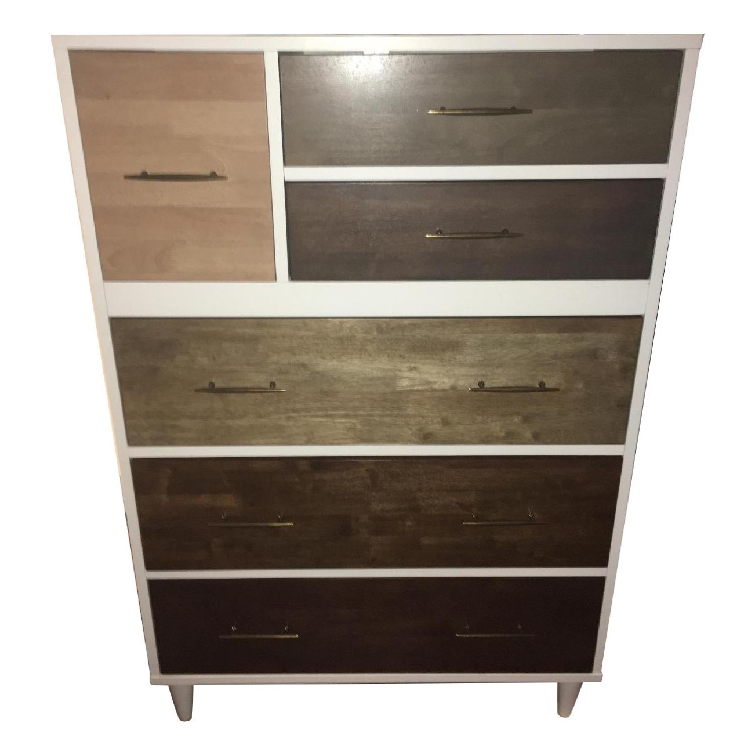 West Elm Mid Century Patchwork Dresser - AptDeco