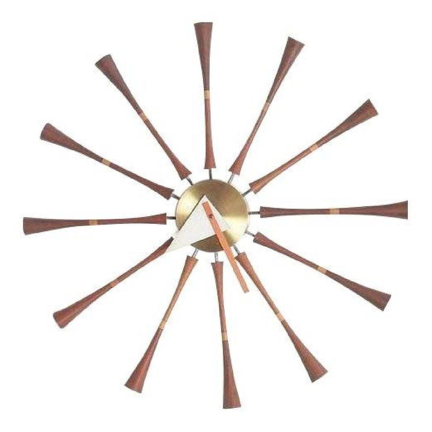 George Nelson Inspired Spindle Clock Reproduction - AptDeco