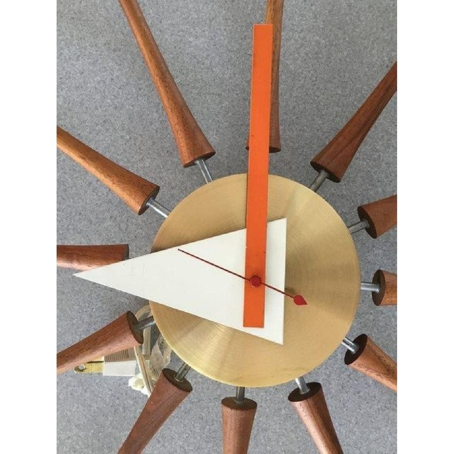 George Nelson Inspired Spindle Clock Reproduction - AptDeco