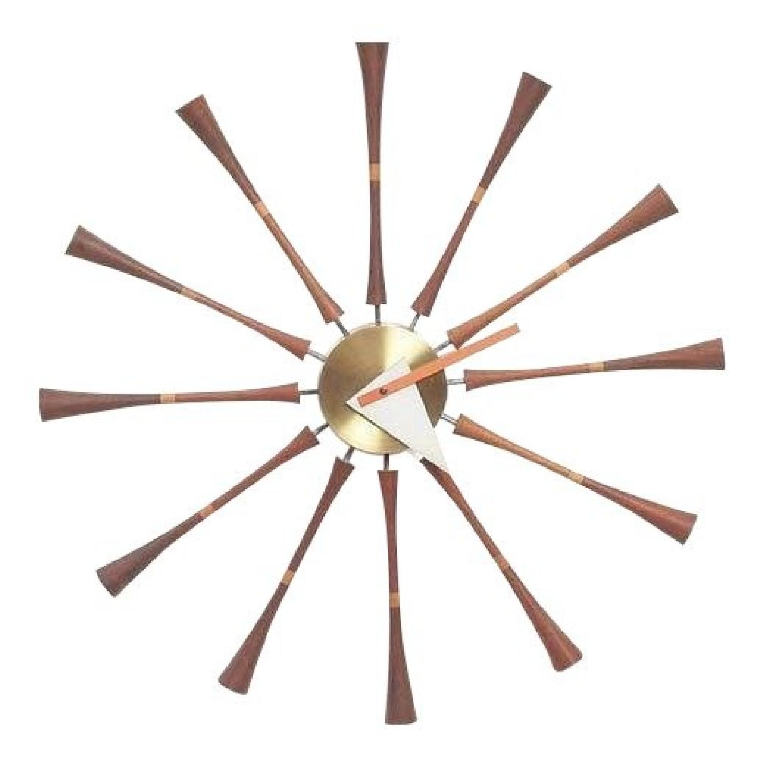 George Nelson Inspired Spindle Clock Reproduction - AptDeco
