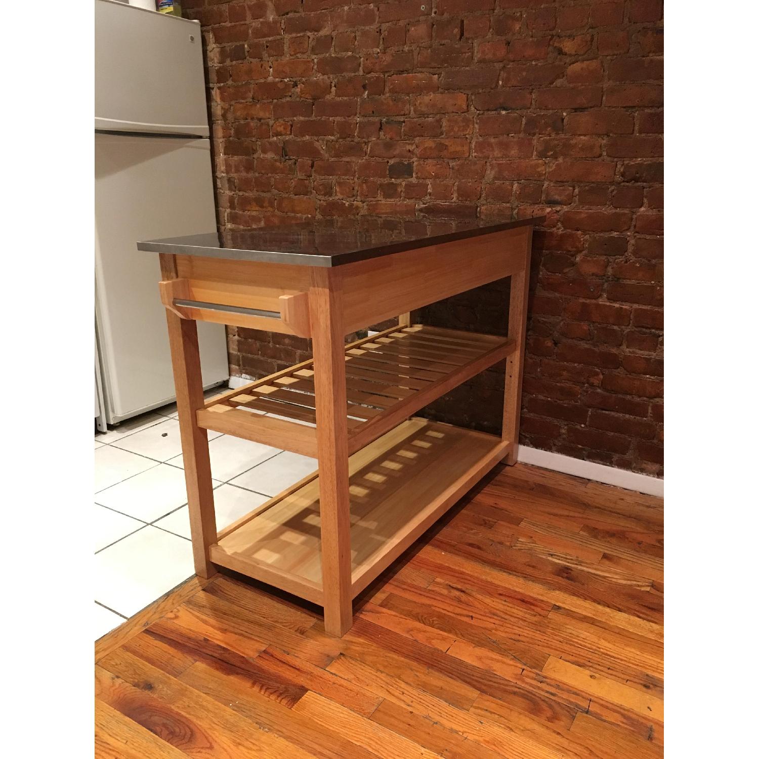 Three Posts Kitchen Island w/ Stainless Steel Countertop - AptDeco