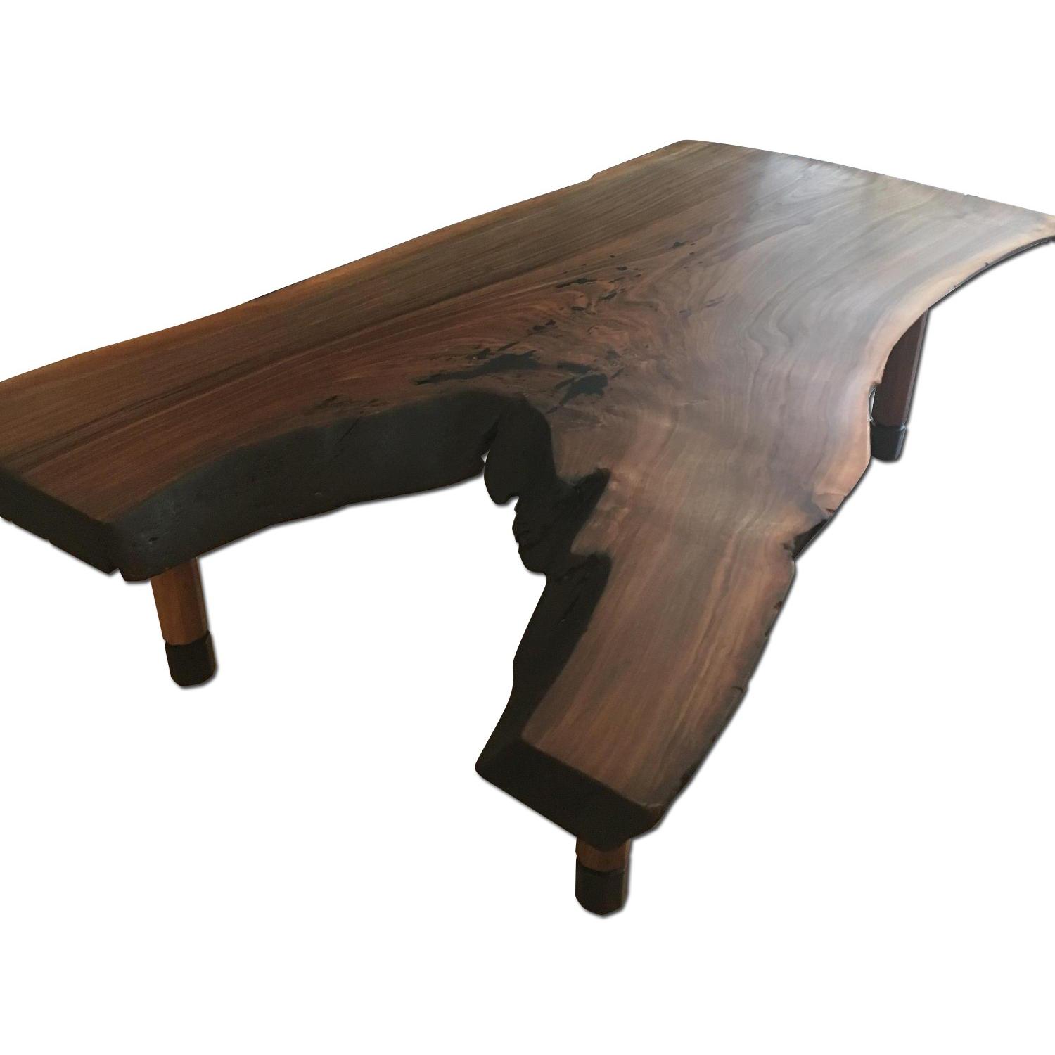 Walnut Live Edge Coffee Table - AptDeco