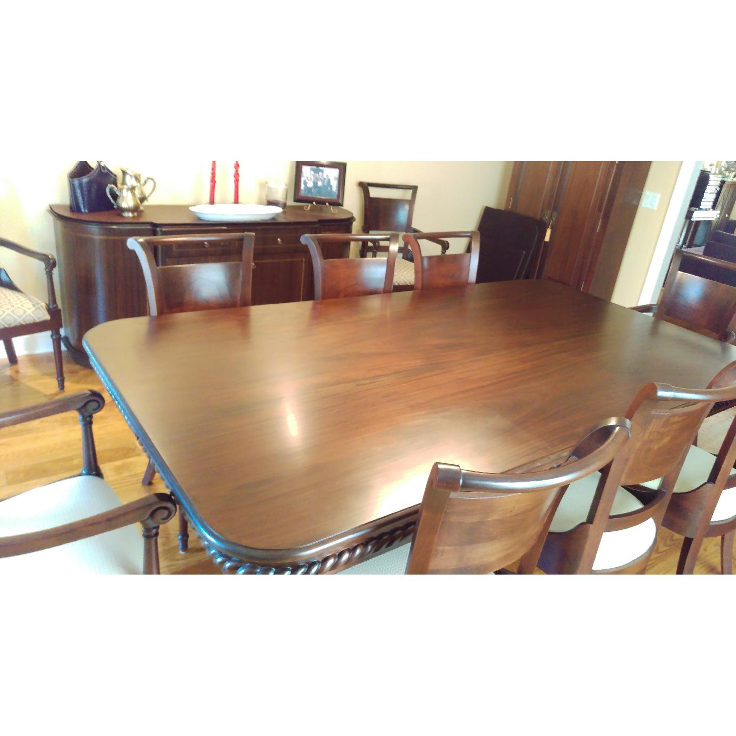 Custom Designed Solid Mahogany 11-Piece Dining Set - AptDeco