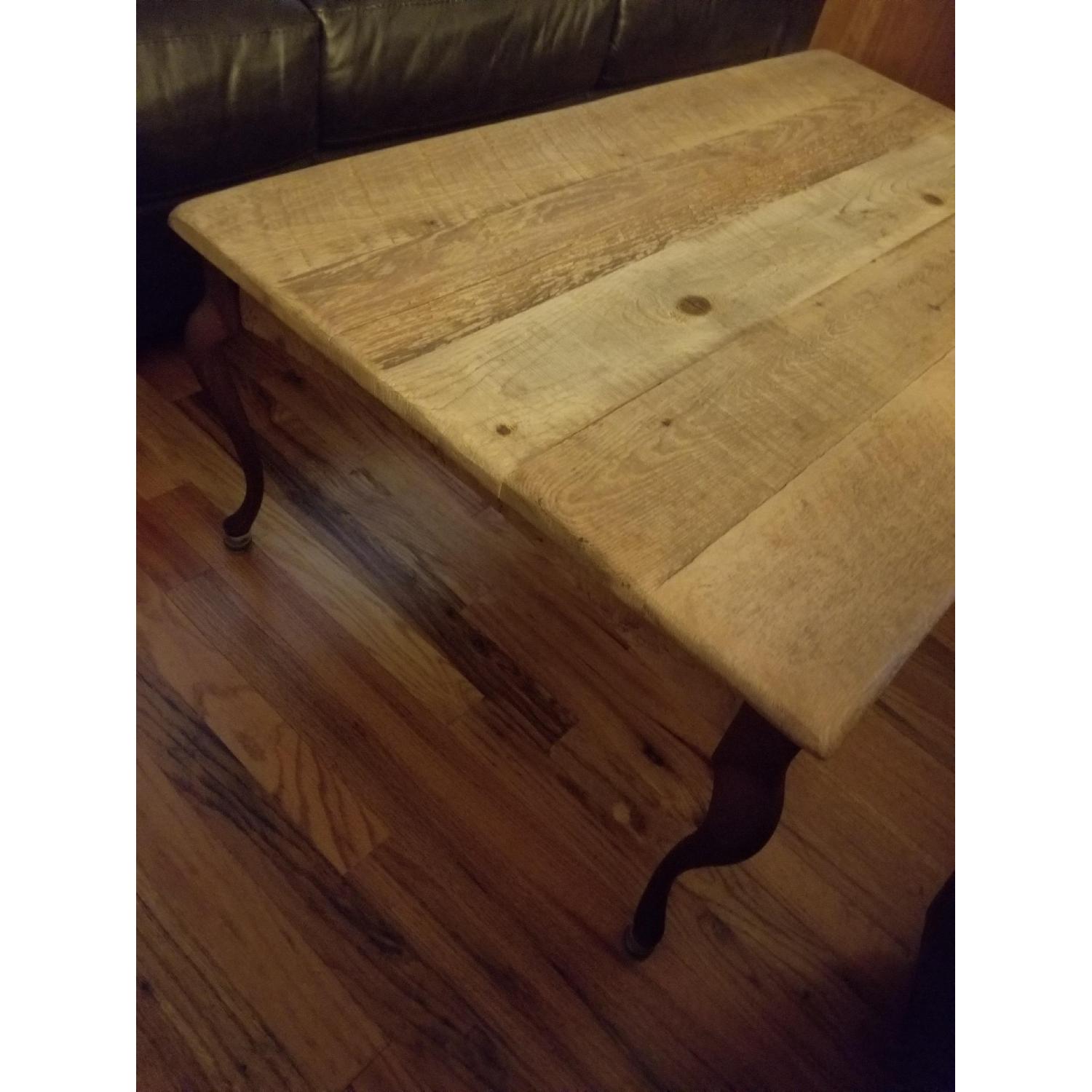 Custom Made Raw Wood Coffee Table - AptDeco