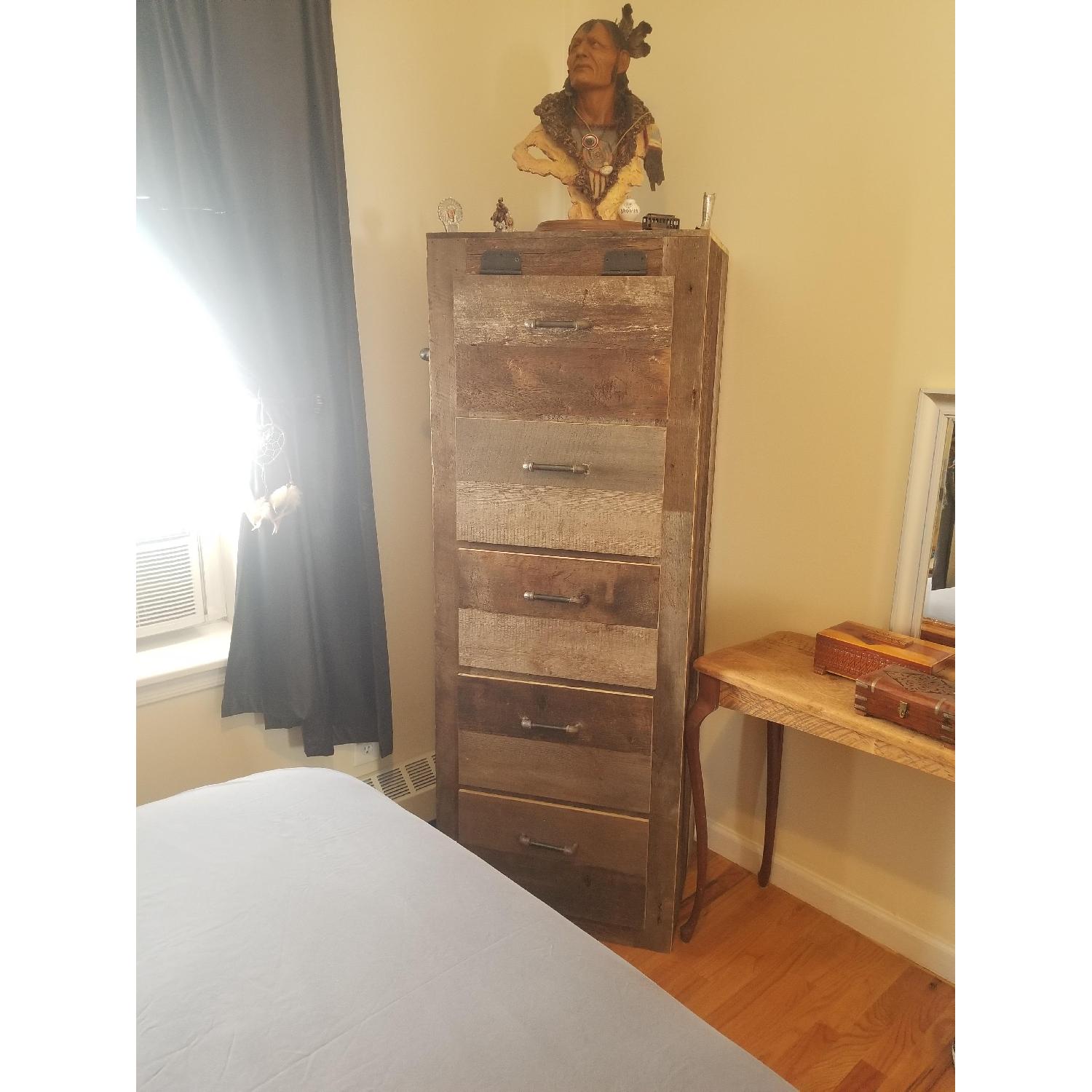 Custom Made Reclaimed Wooden Tall Dresser - AptDeco