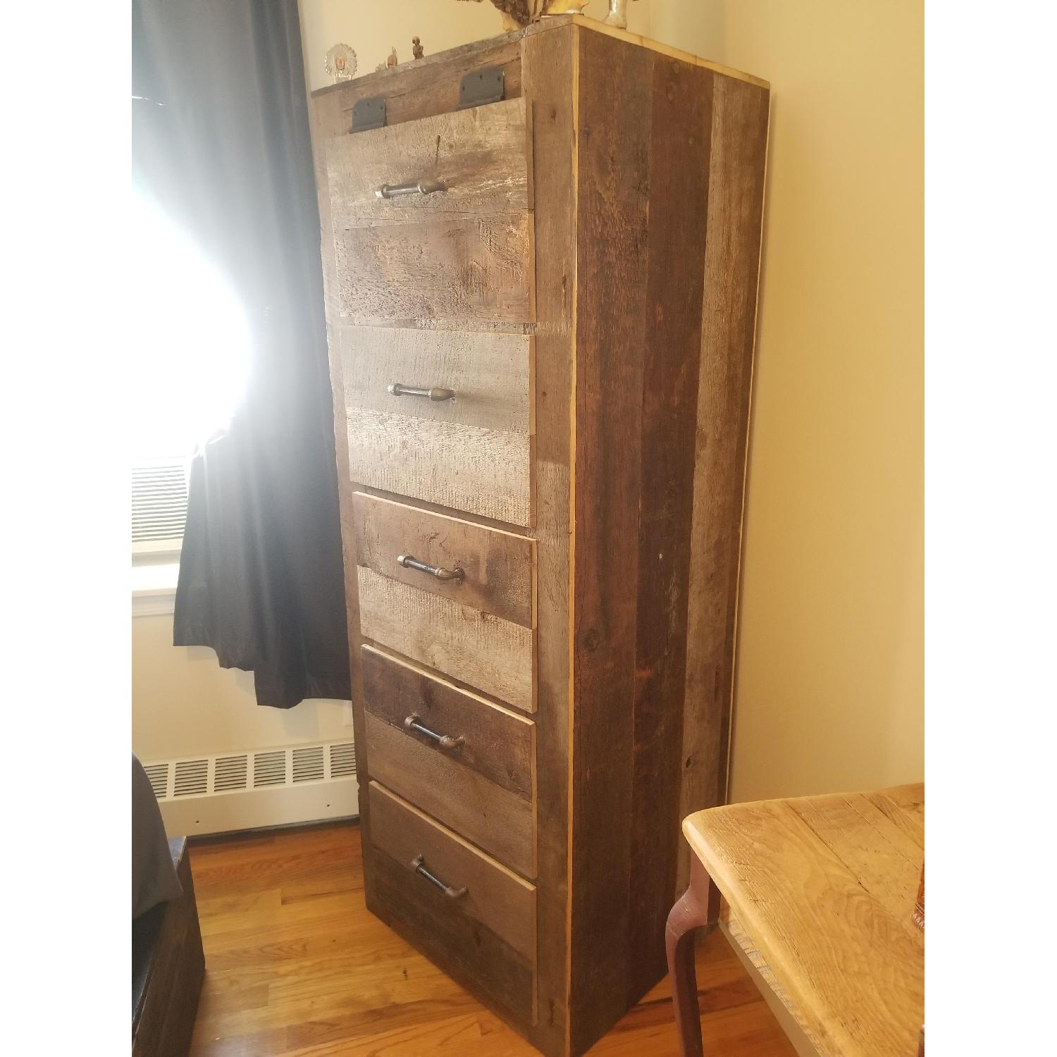 Custom Made Reclaimed Wooden Tall Dresser - AptDeco