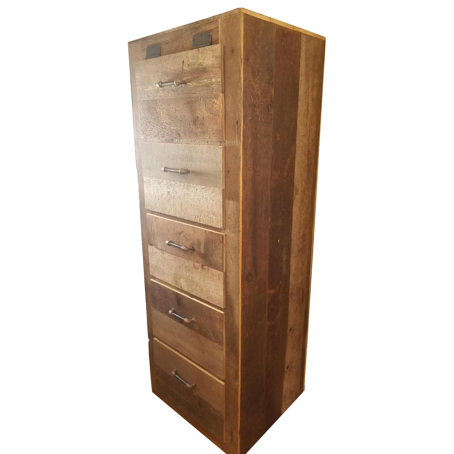 Custom Made Reclaimed Wooden Tall Dresser - AptDeco
