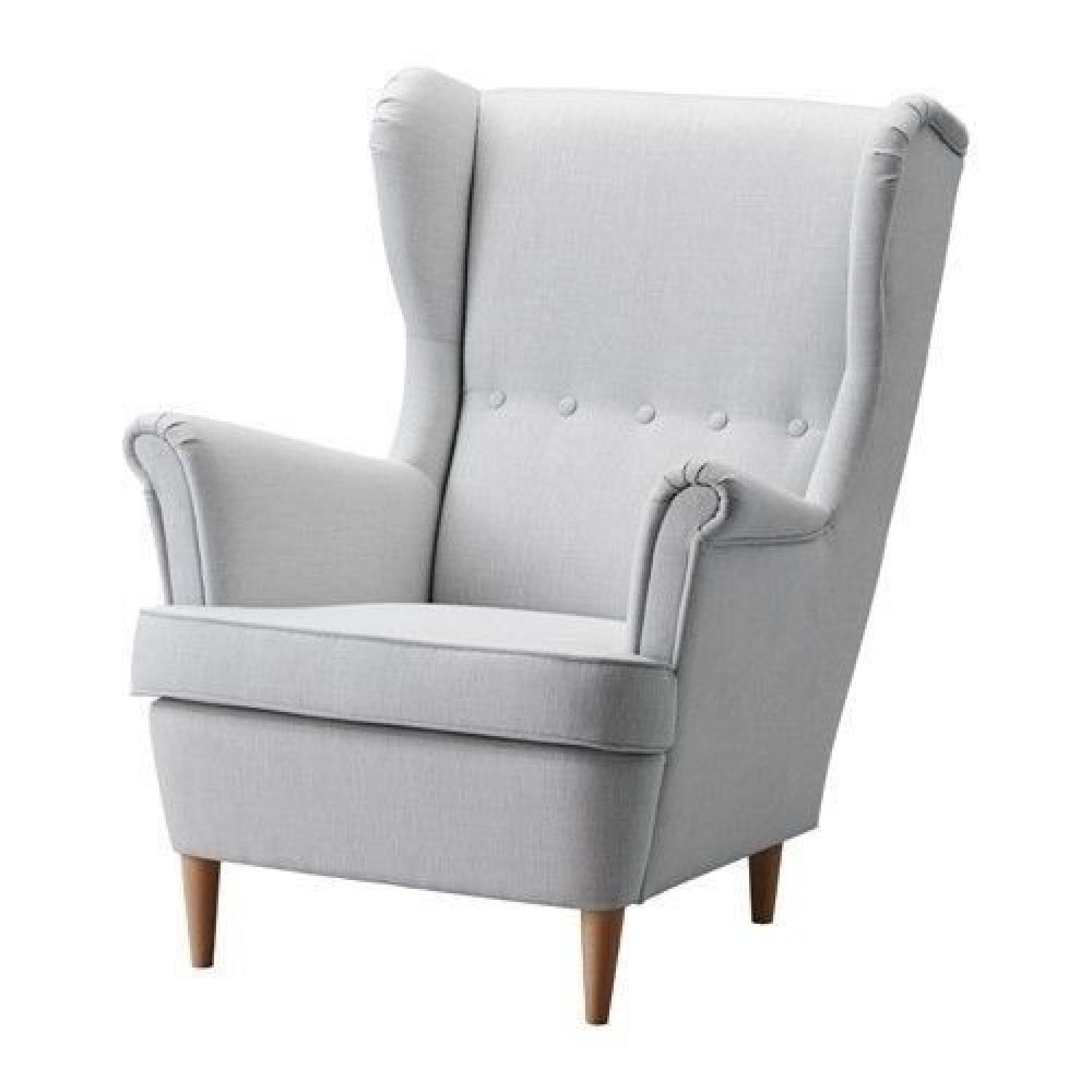 Grey wingback chair ikea store