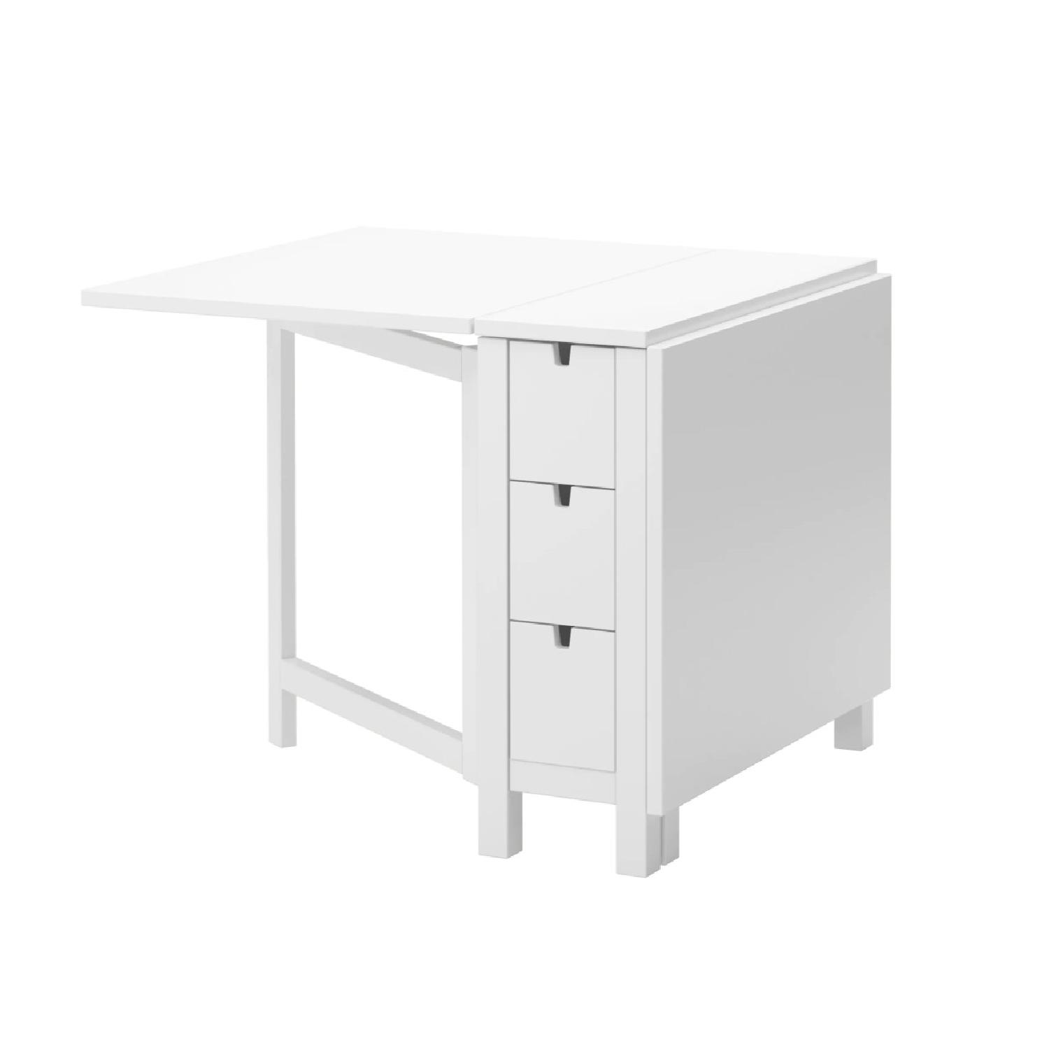 Ikea Norden Gateleg Table in White - AptDeco