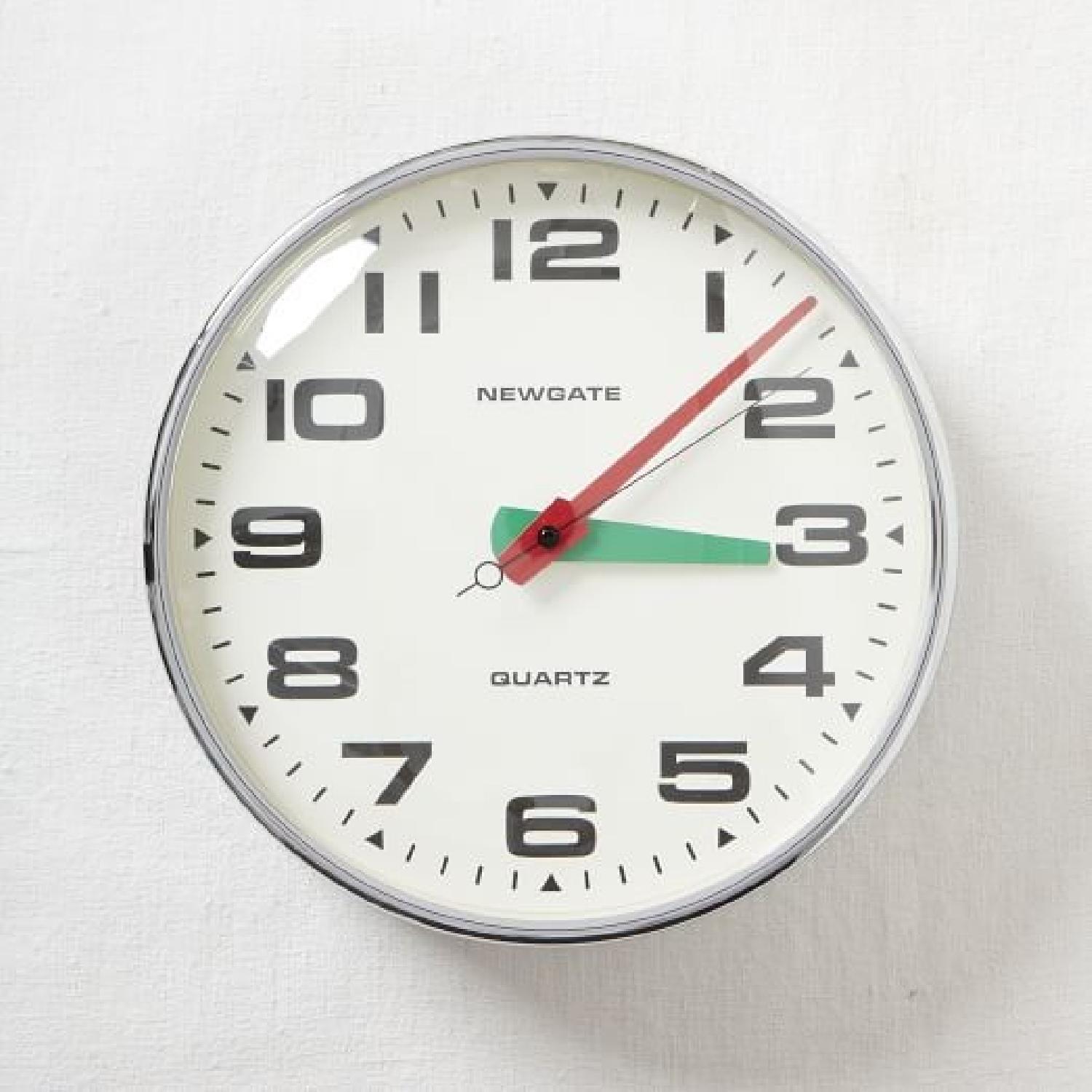 West Elm Newgate Brixton Wall Clock in Chrome - AptDeco