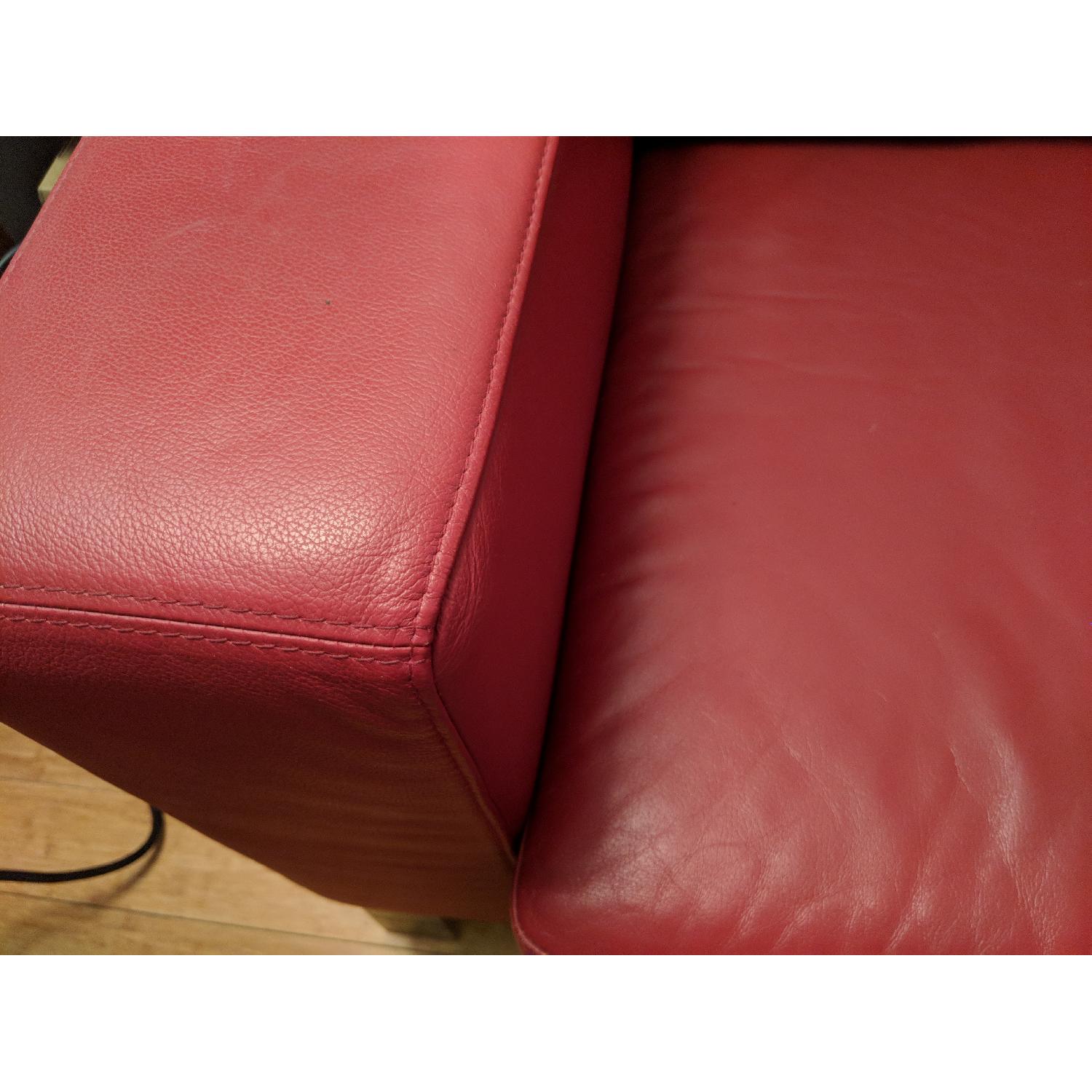 BoConcept Indivi 2 Red Leather Sofa - AptDeco