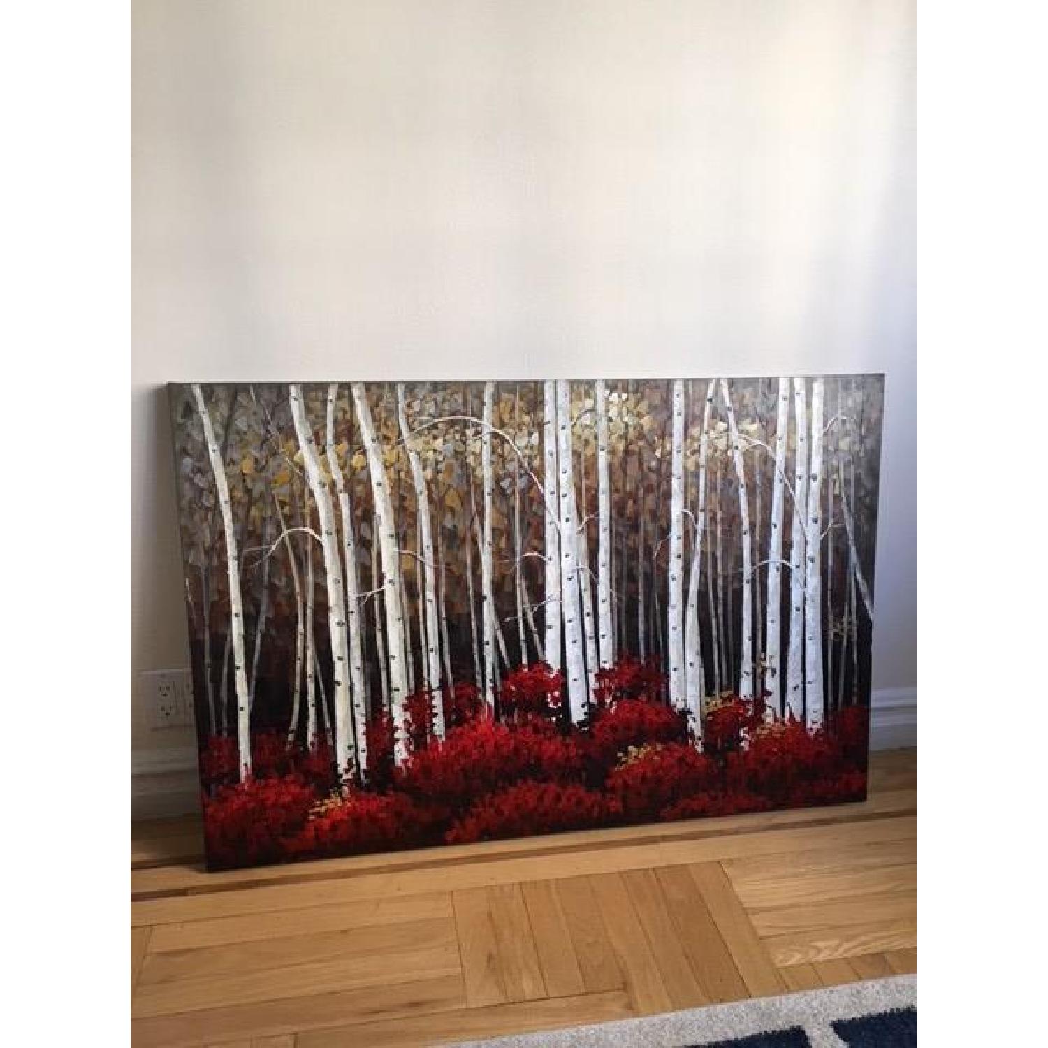 Pier 1 Red Birch Trees Painting - AptDeco