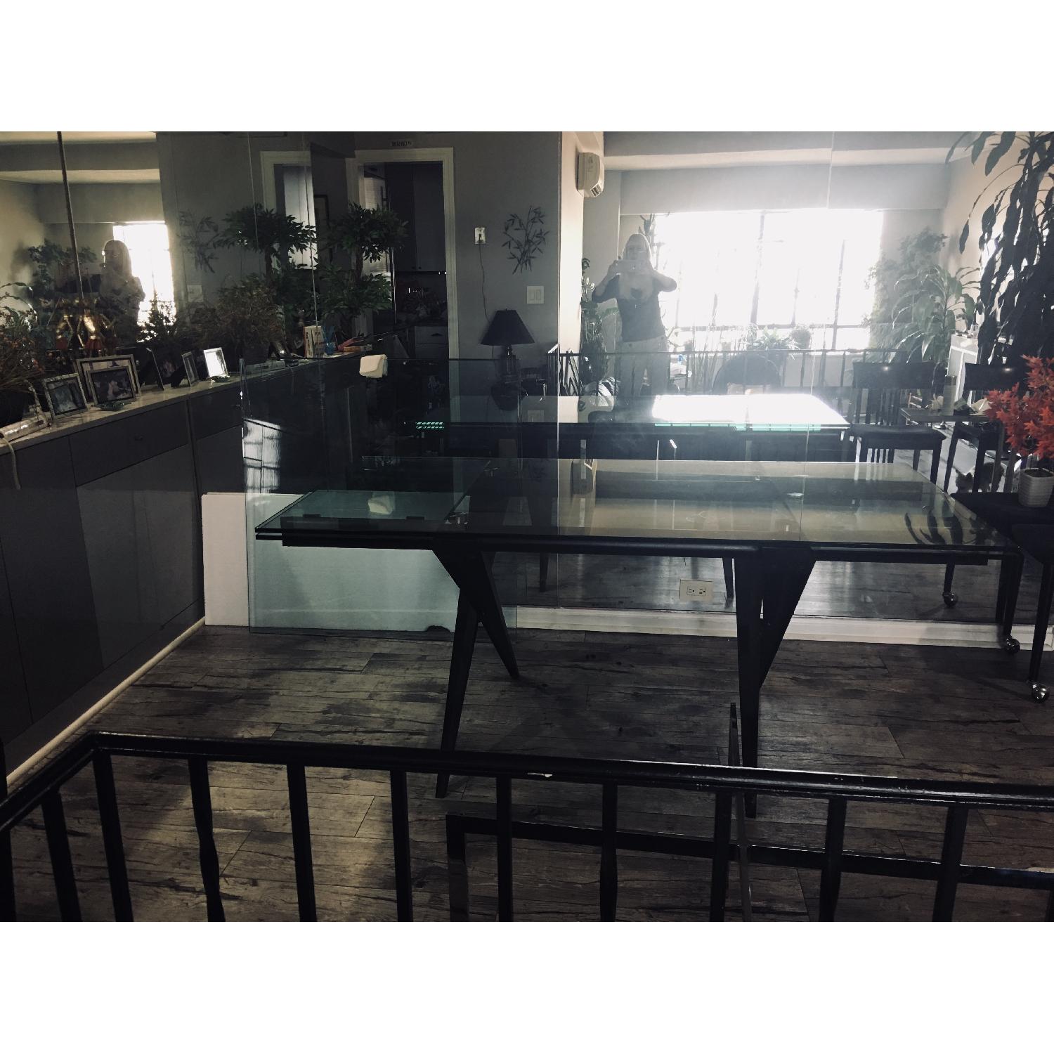 Maurice Villency Glass Rectangular Dining Table - AptDeco