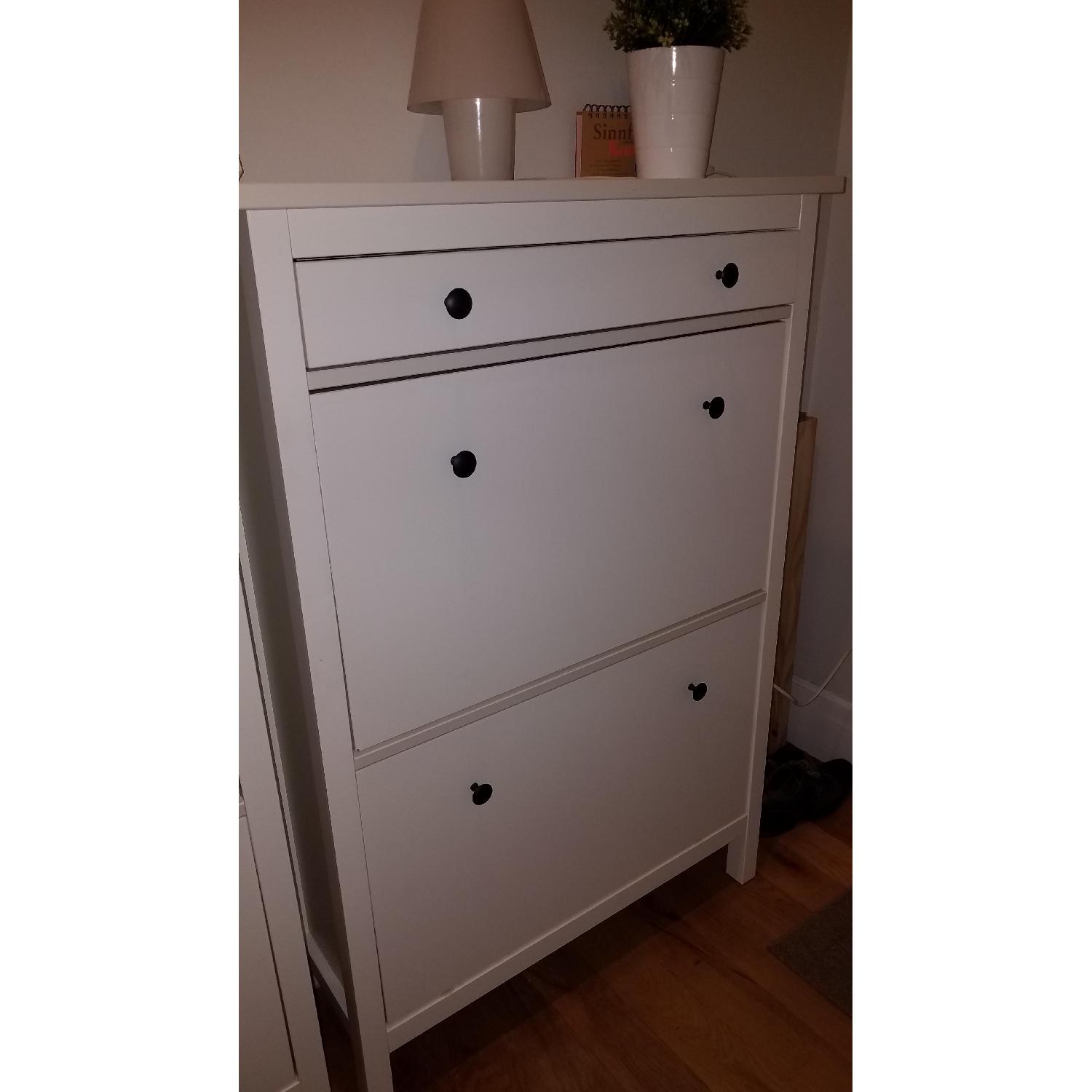Ikea Hemnes Shoe Storage Cabinets w/ 2 Compartments - AptDeco