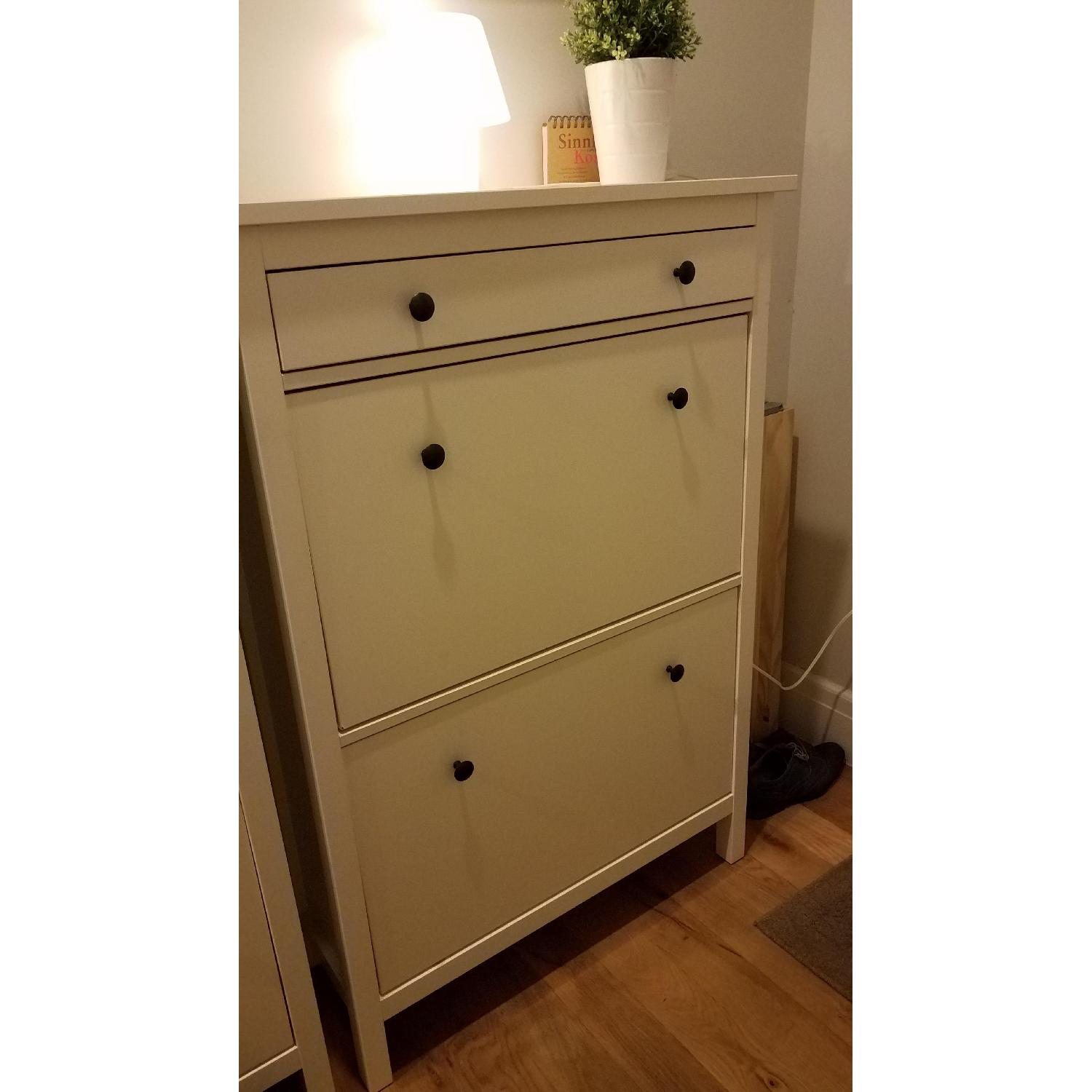 Ikea Hemnes Shoe Storage Cabinets w/ 2 Compartments - AptDeco