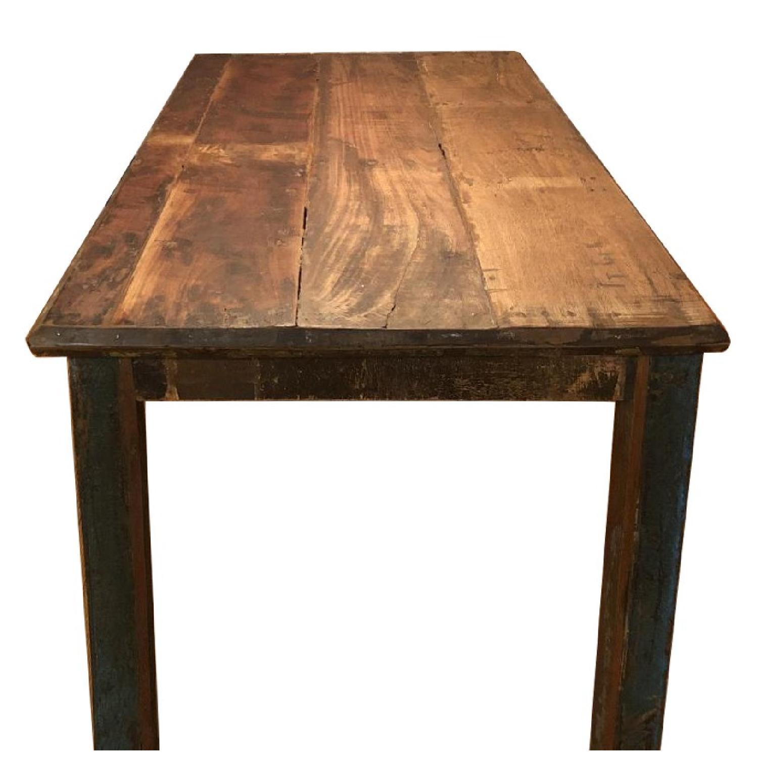 Vintage Restored Wood Dining Table - AptDeco