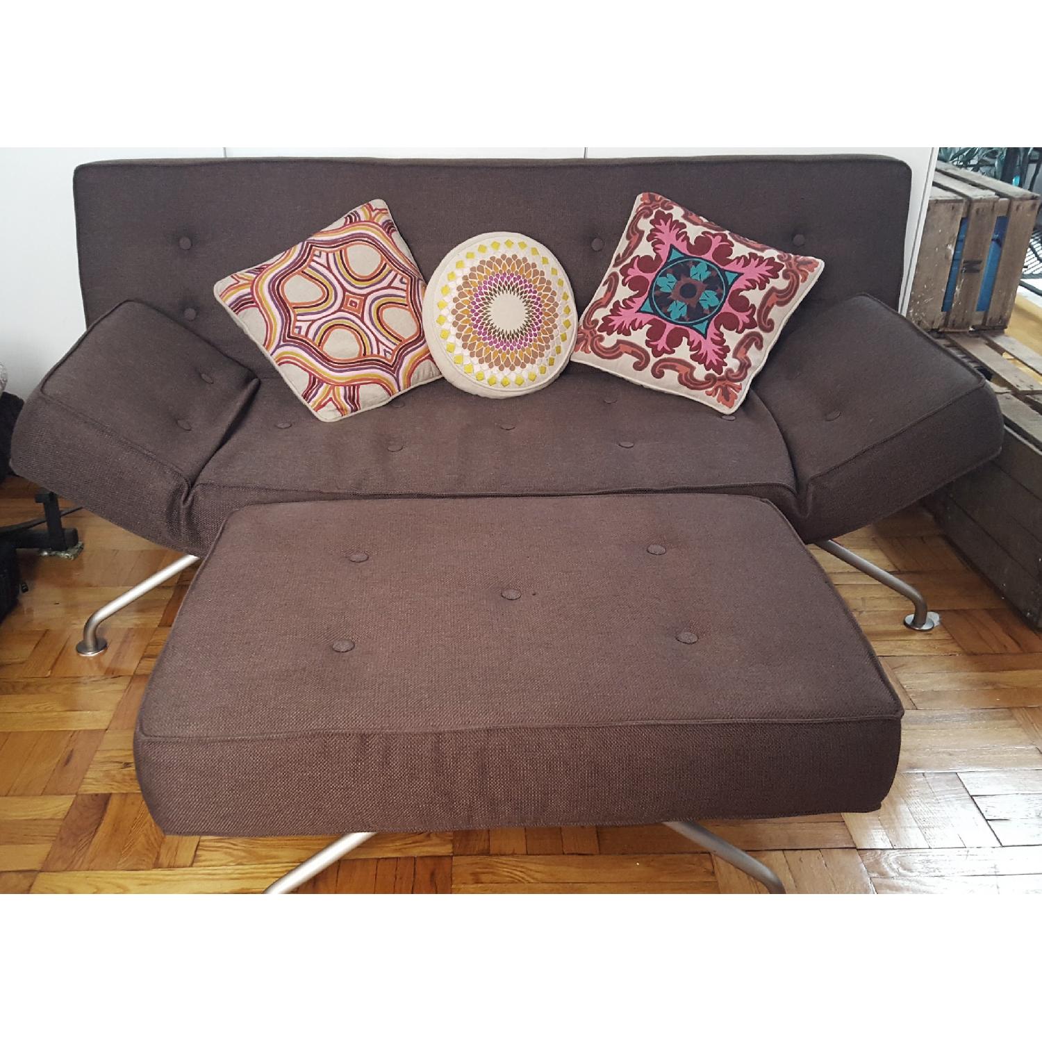 BoConcept Convertible Sofa Bed & Matching Ottoman - AptDeco