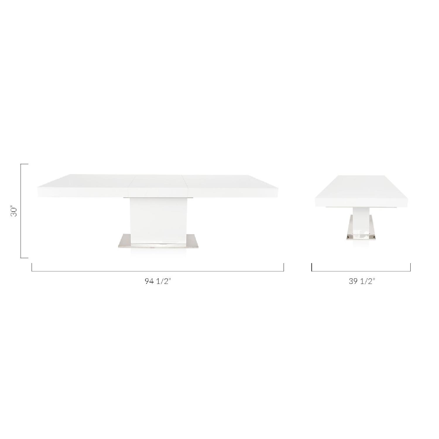 Modani Palerma Extendable Table in White - AptDeco