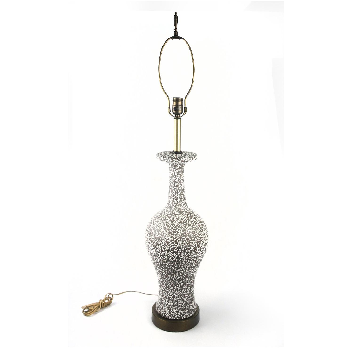 Mid-Century Modern Fat Lava Style Splatter Glaze Table Lamp - AptDeco
