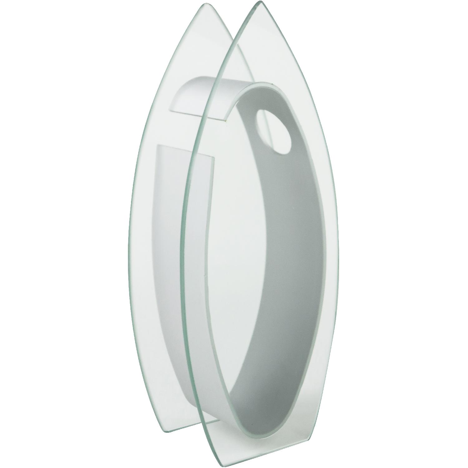 1980s Bullet Shaped Glass Vase - AptDeco
