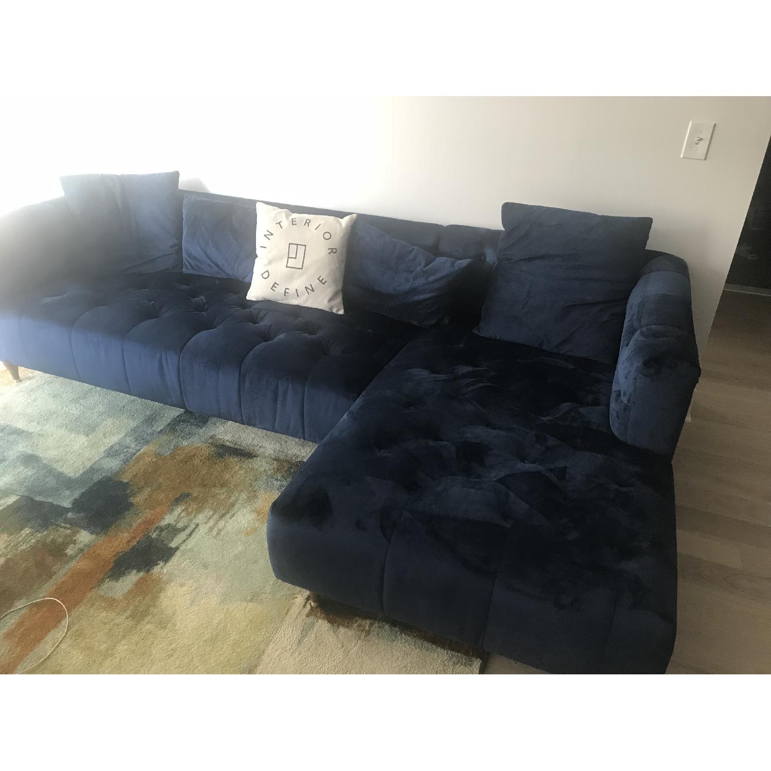 Interior Define MS Chesterfield Sectional Sofa - AptDeco