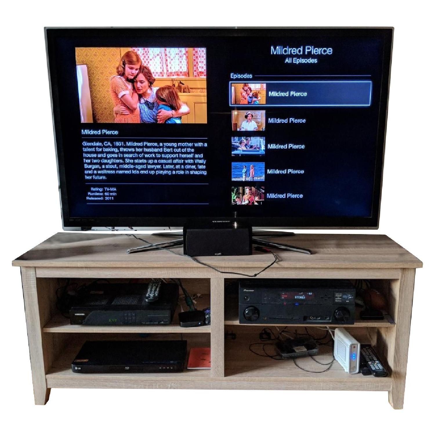Natural Wood Media Stand - AptDeco