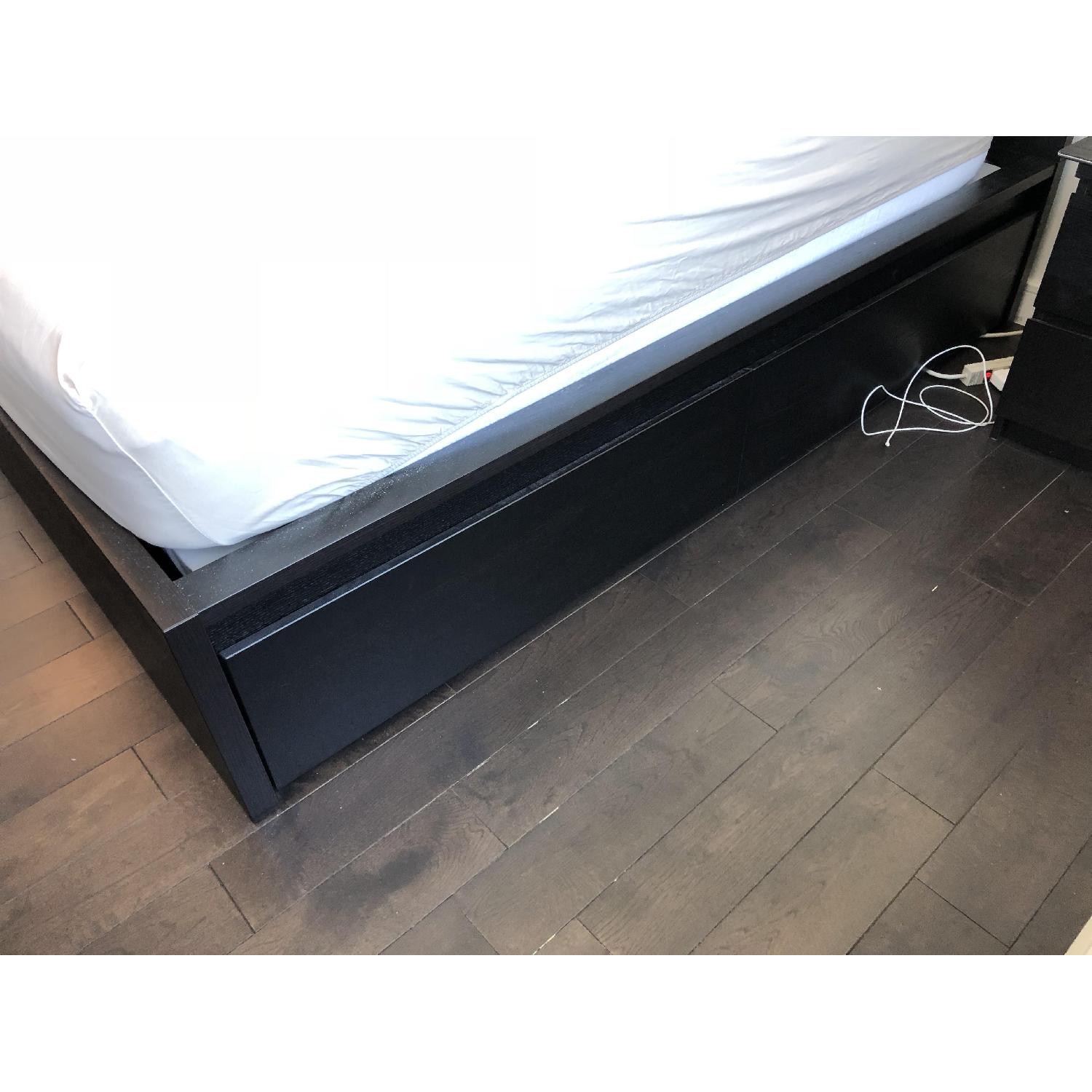 Ikea Full Size Malm High Bed Frame w/ 4 Storage Drawers - AptDeco