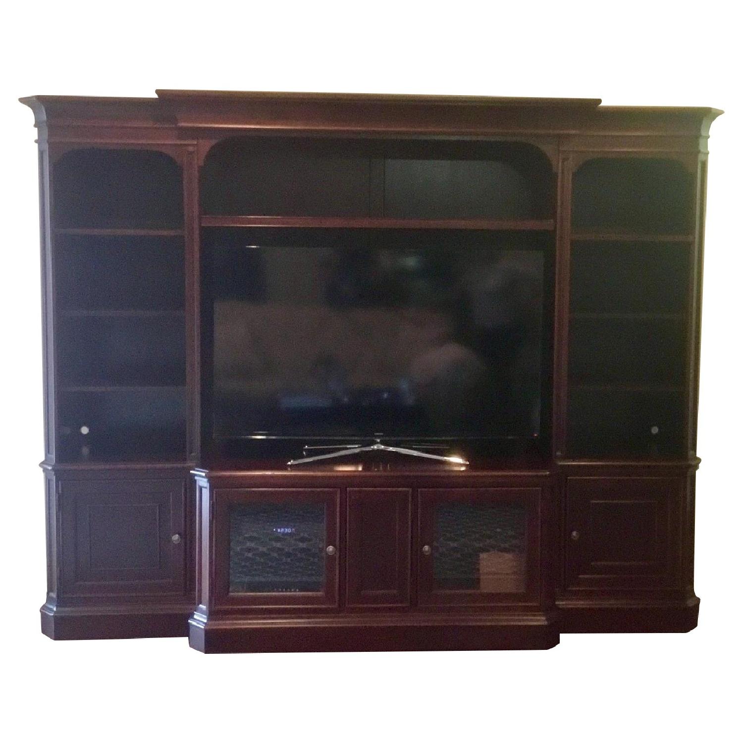 Hooker Furniture Cherry Wood 3 Piece Wall Unit - AptDeco